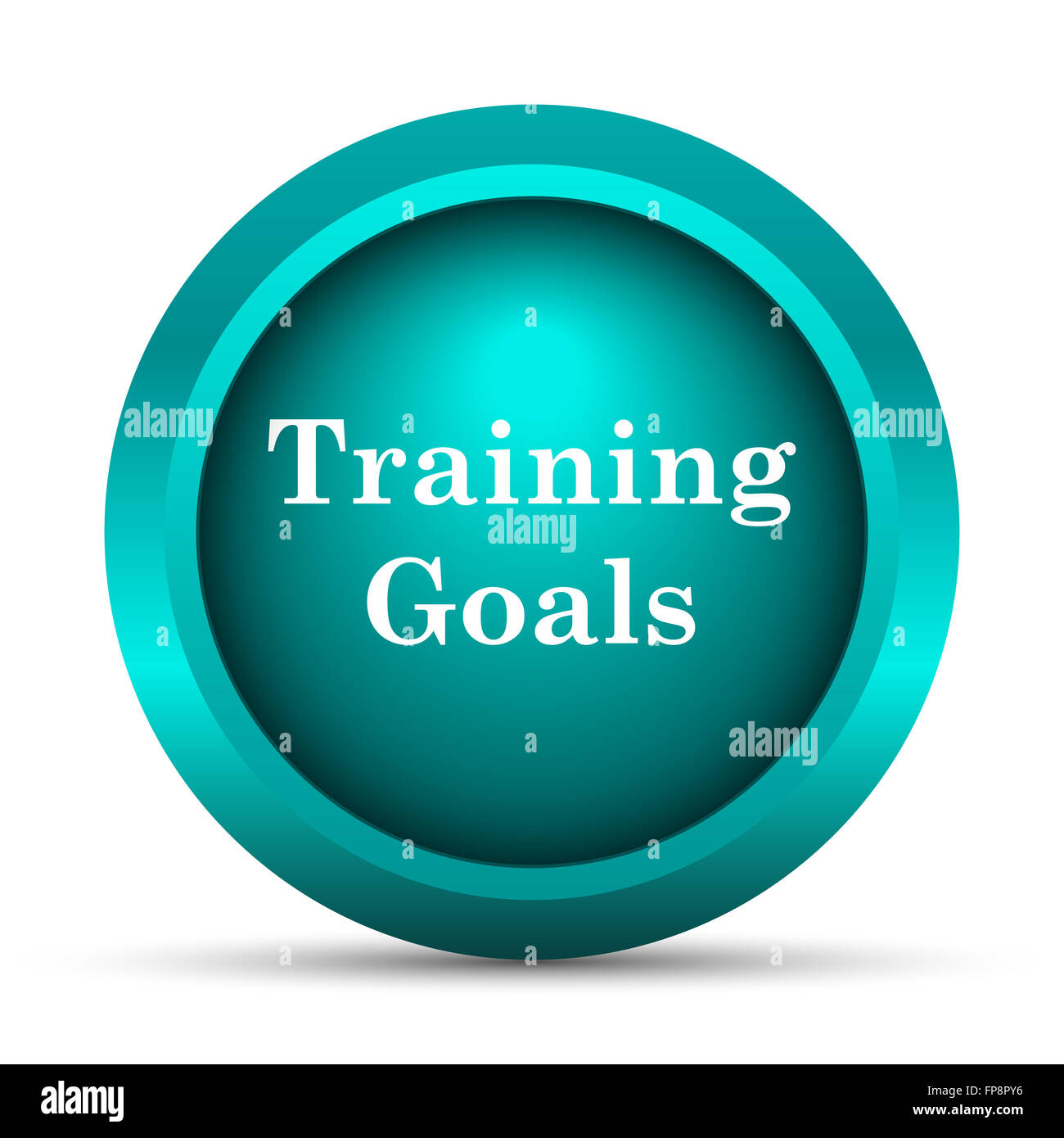 Training goals icon. Internet button on white background Stock Photo ...