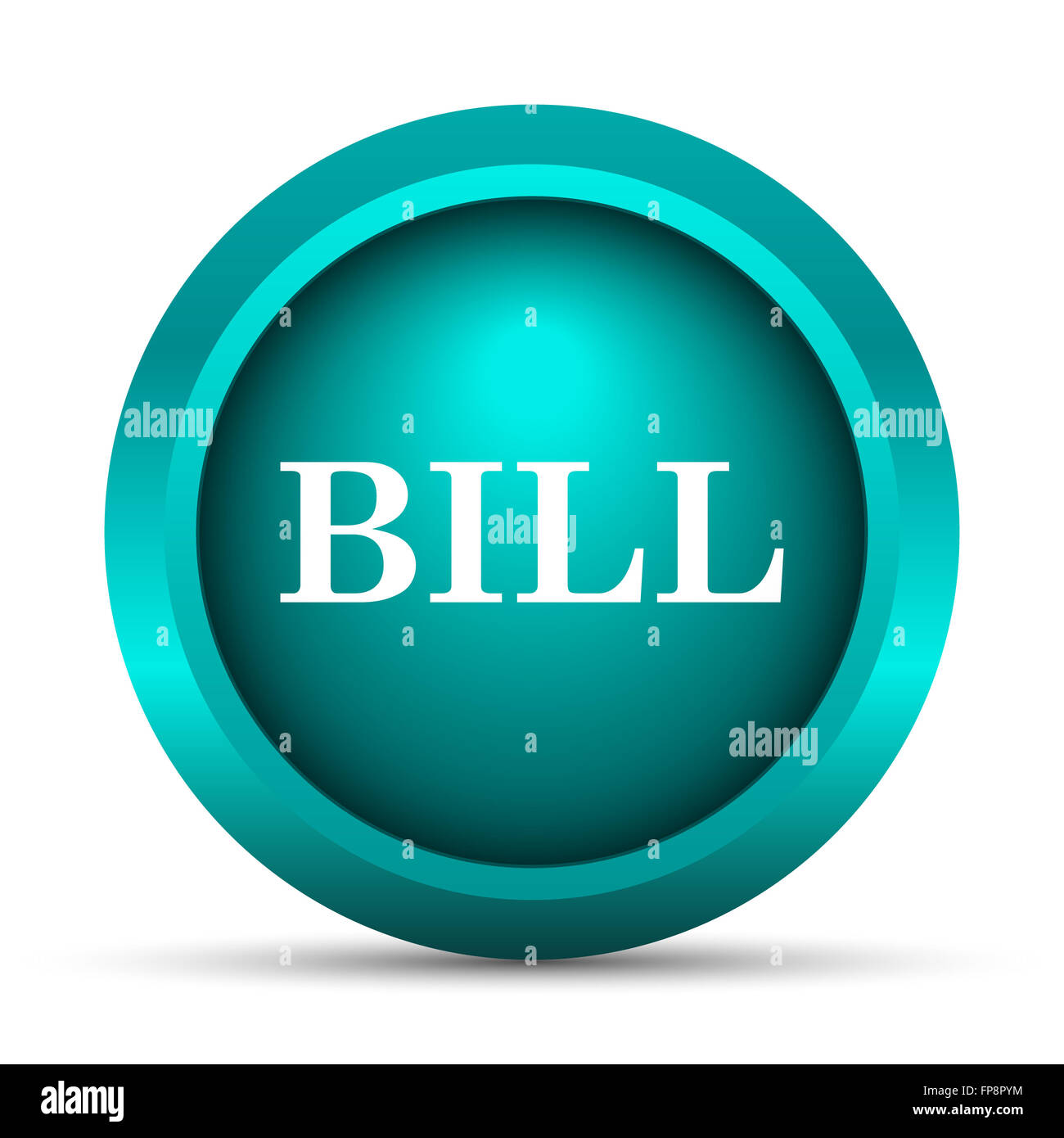 Bill icon. Internet button on white background Stock Photo - Alamy