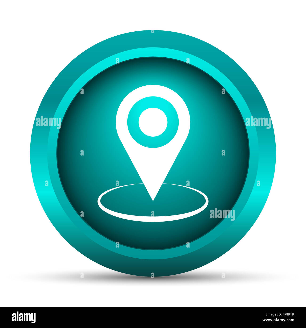 Pin location icon. Internet button on white background Stock Photo - Alamy