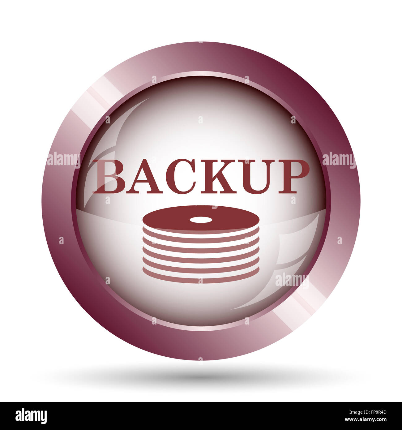 Back-up icon. Internet button on white background Stock Photo - Alamy