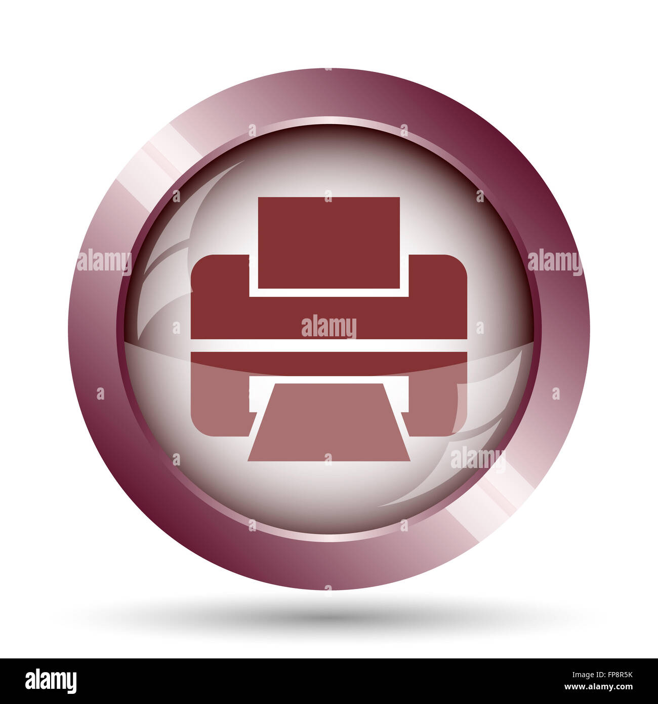 Printer icon. Internet button on white background Stock Photo - Alamy