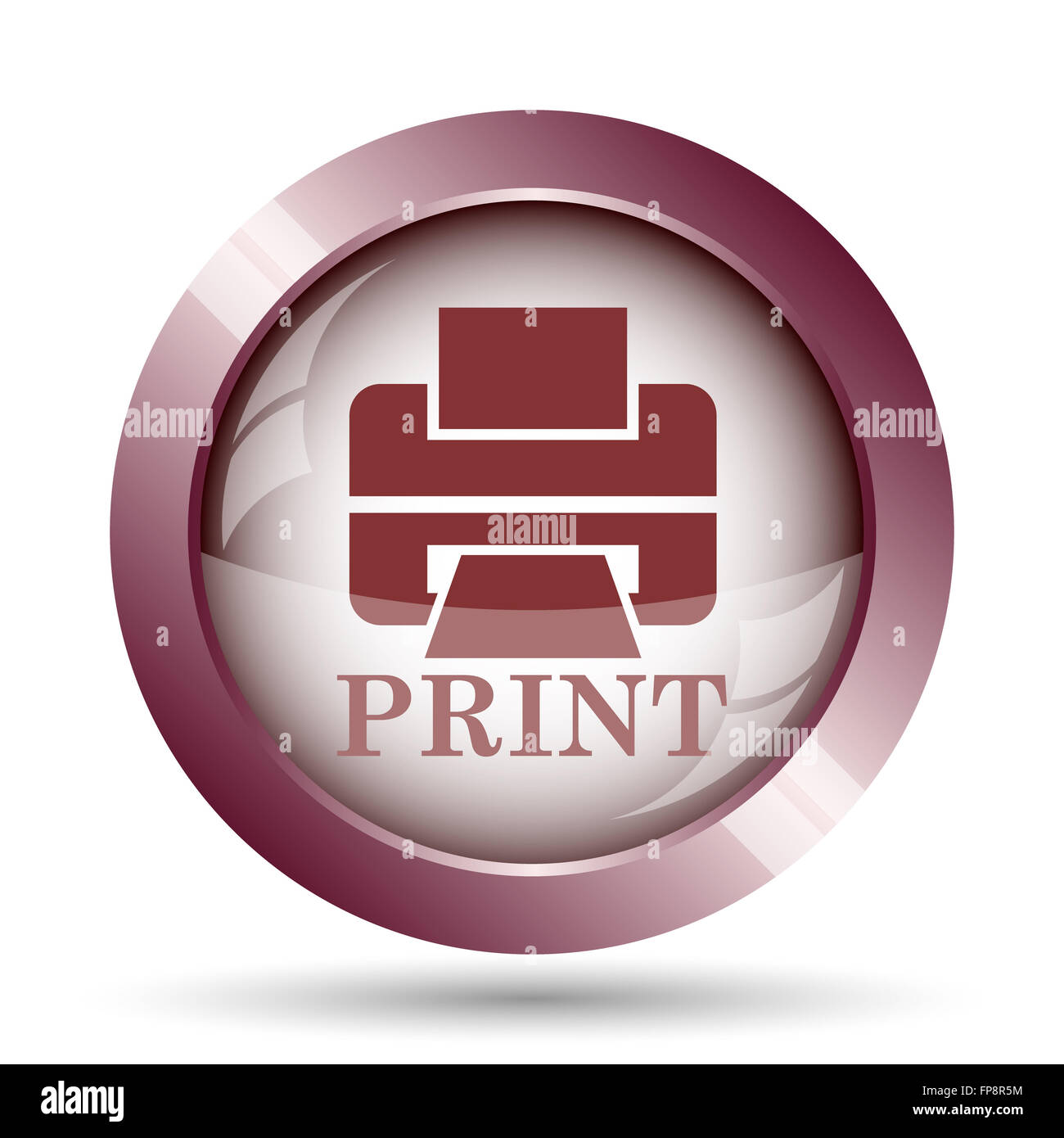Printer word print icon Cut Out Stock Images & Pictures - Alamy