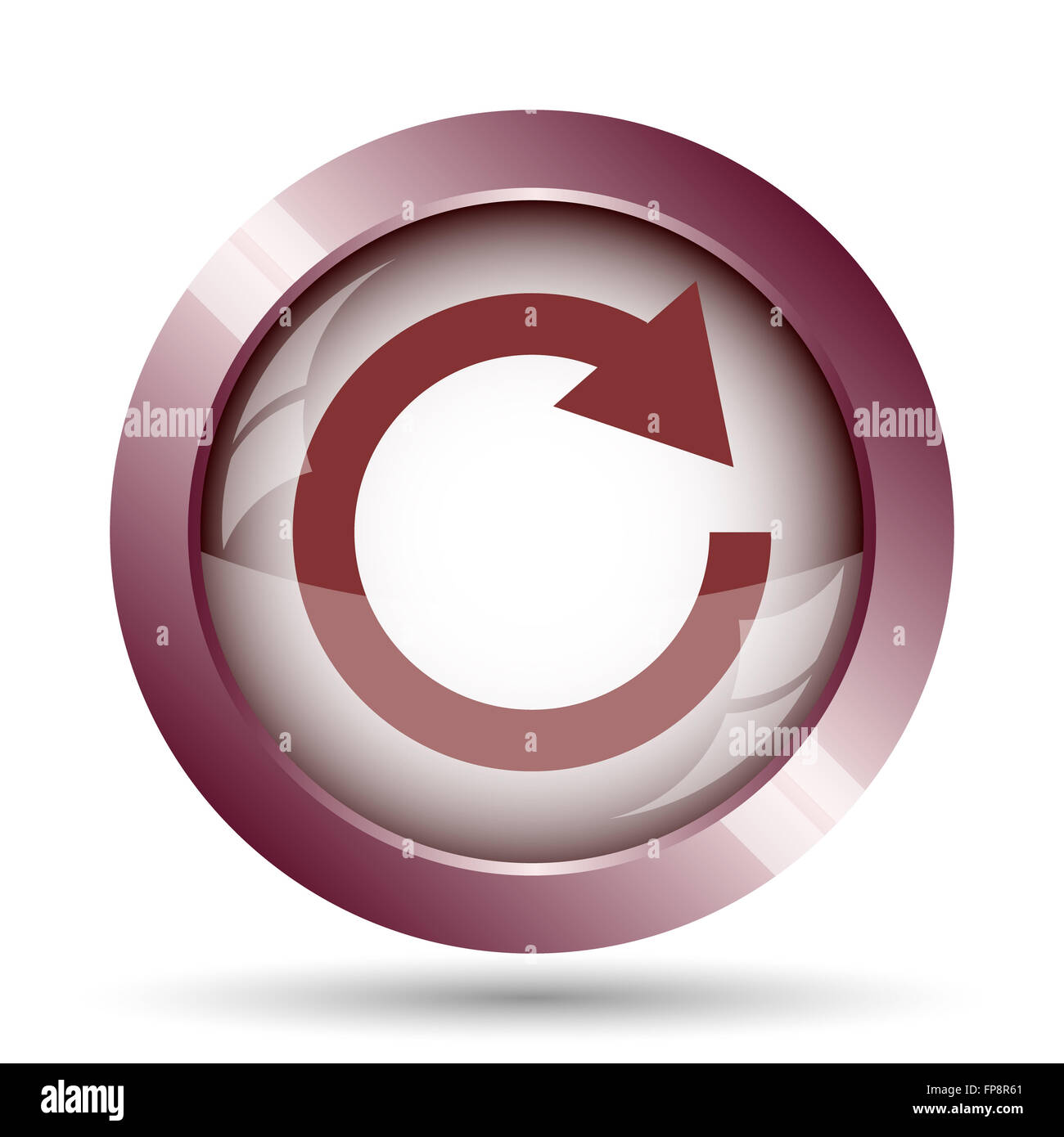 Reload one arrow icon. Internet button on white background Stock Photo ...