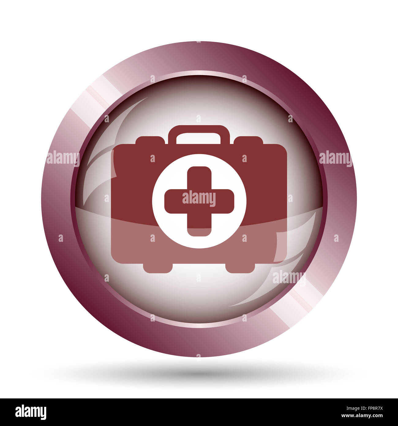 Medical bag icon. Internet button on white background Stock Photo - Alamy