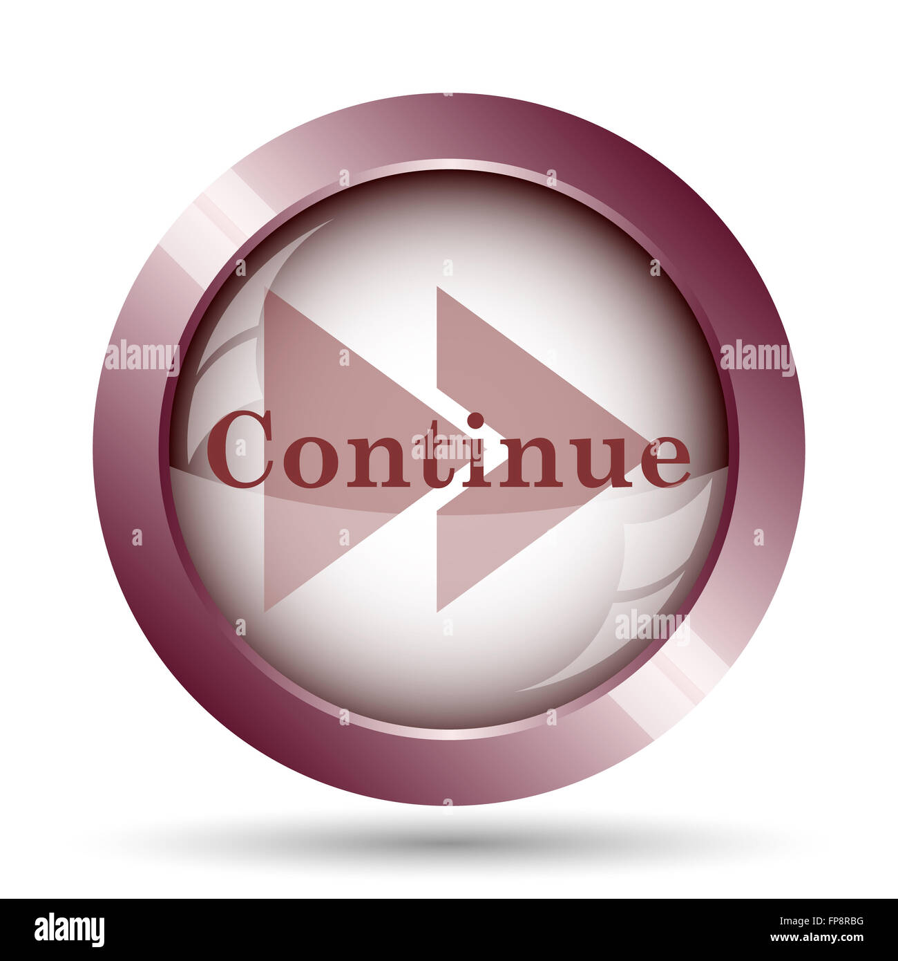 Continue icon. Internet button on white background Stock Photo - Alamy