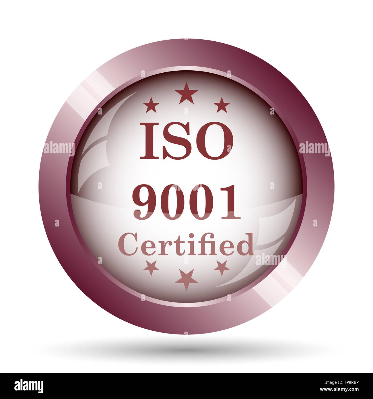 ISO9001 icon. Internet button on white background Stock Photo - Alamy