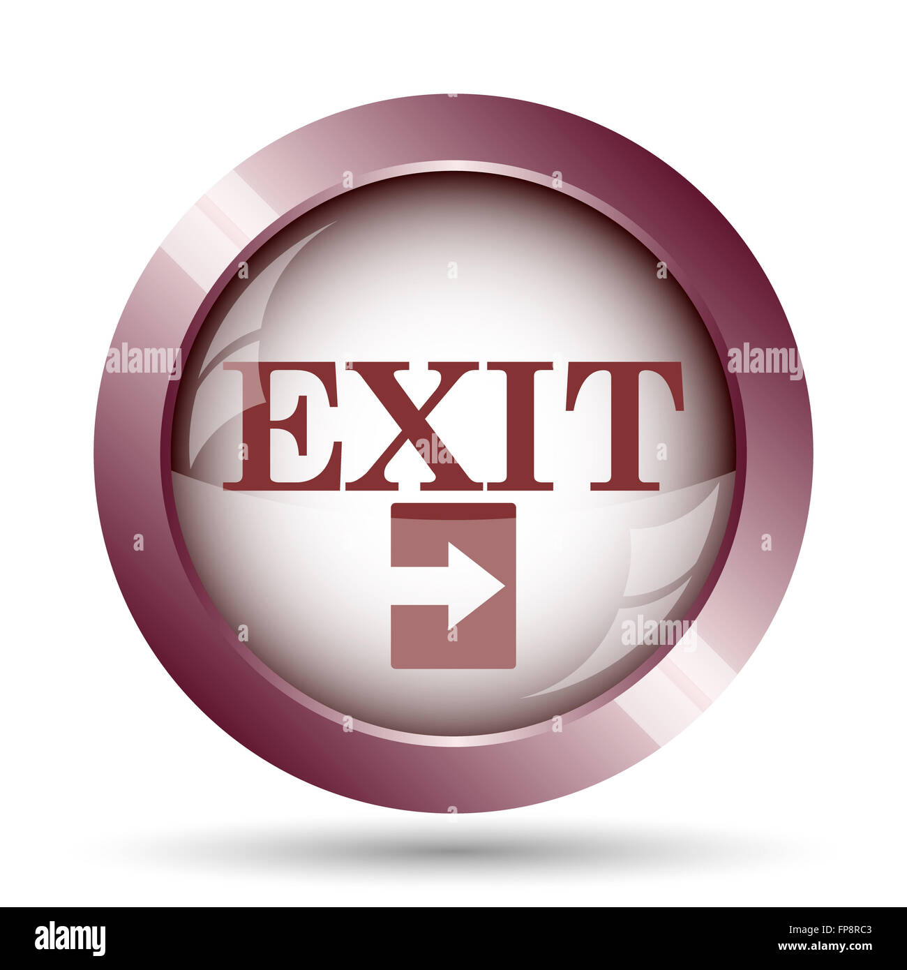 Exit icon. Internet button on white background Stock Photo - Alamy Exit icon. Internet button on white background Stock Photo - Alamy