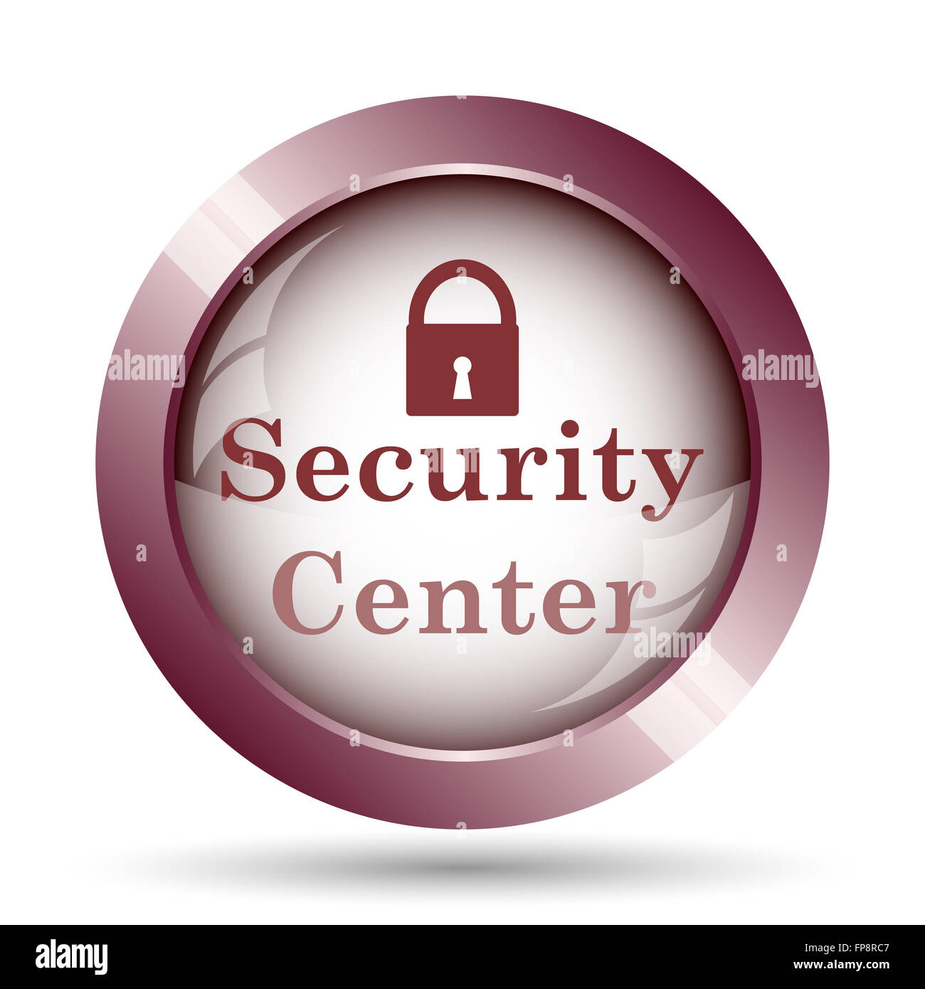 Security center icon. Internet button on white background Stock Photo ...