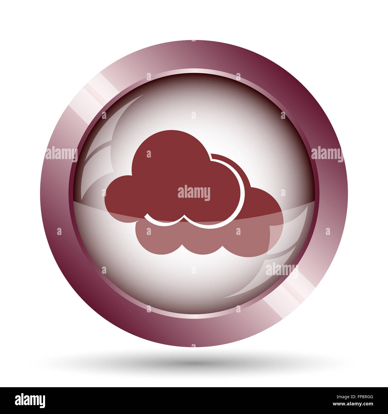 Clouds icon. Internet button on white background Stock Photo - Alamy