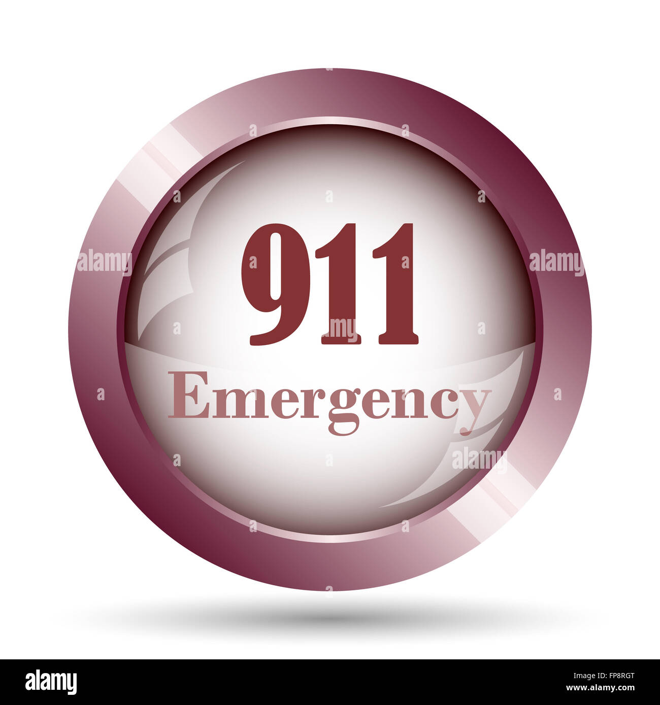 911 Emergency icon. Internet button on white background Stock Photo - Alamy
