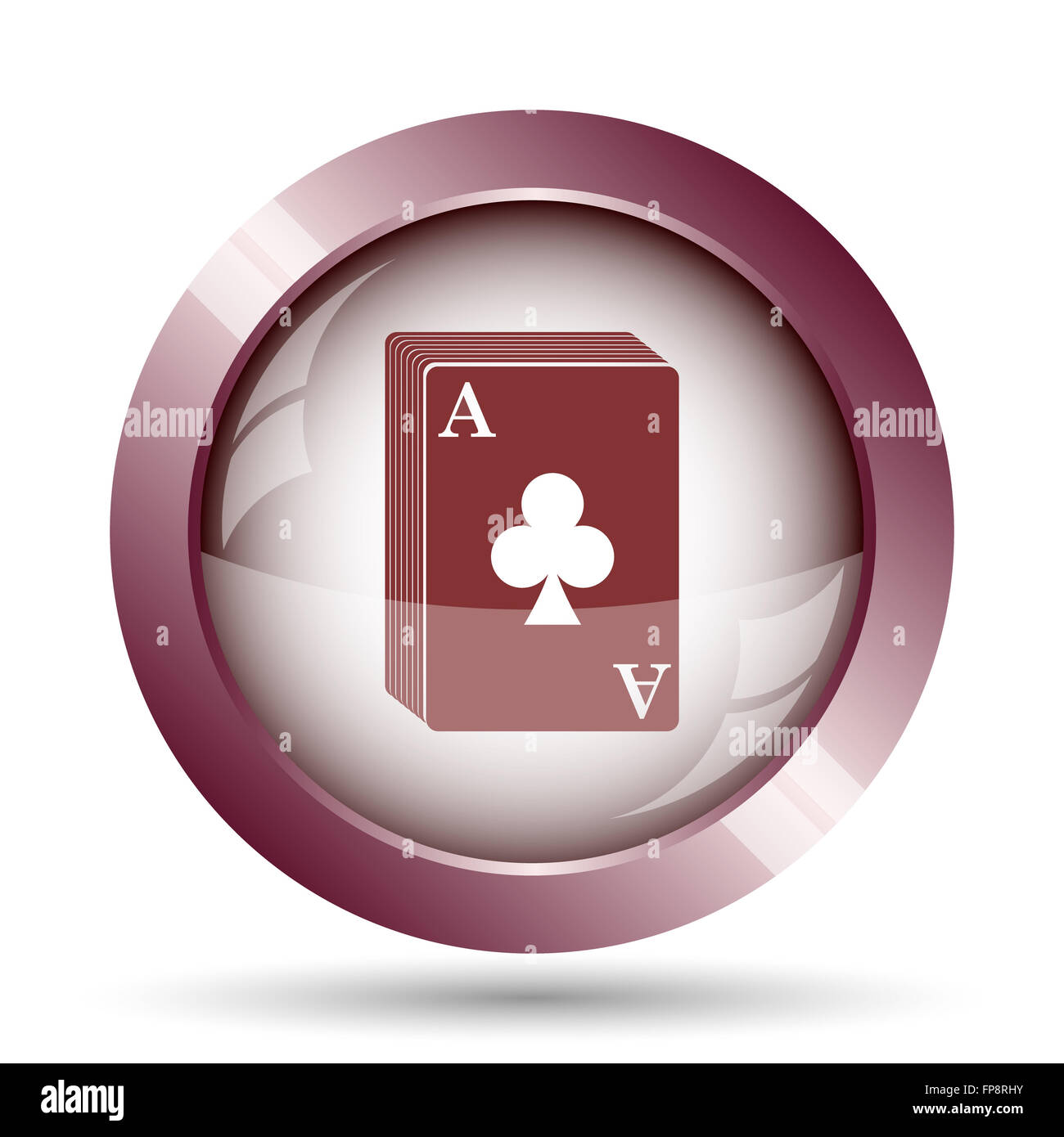 Deck of cards icon. Internet button on white background Stock Photo - Alamy