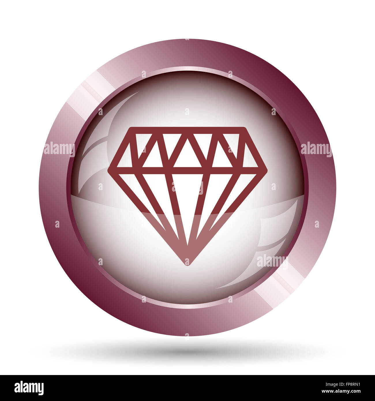 Diamond icon. Internet button on white background Stock Photo - Alamy