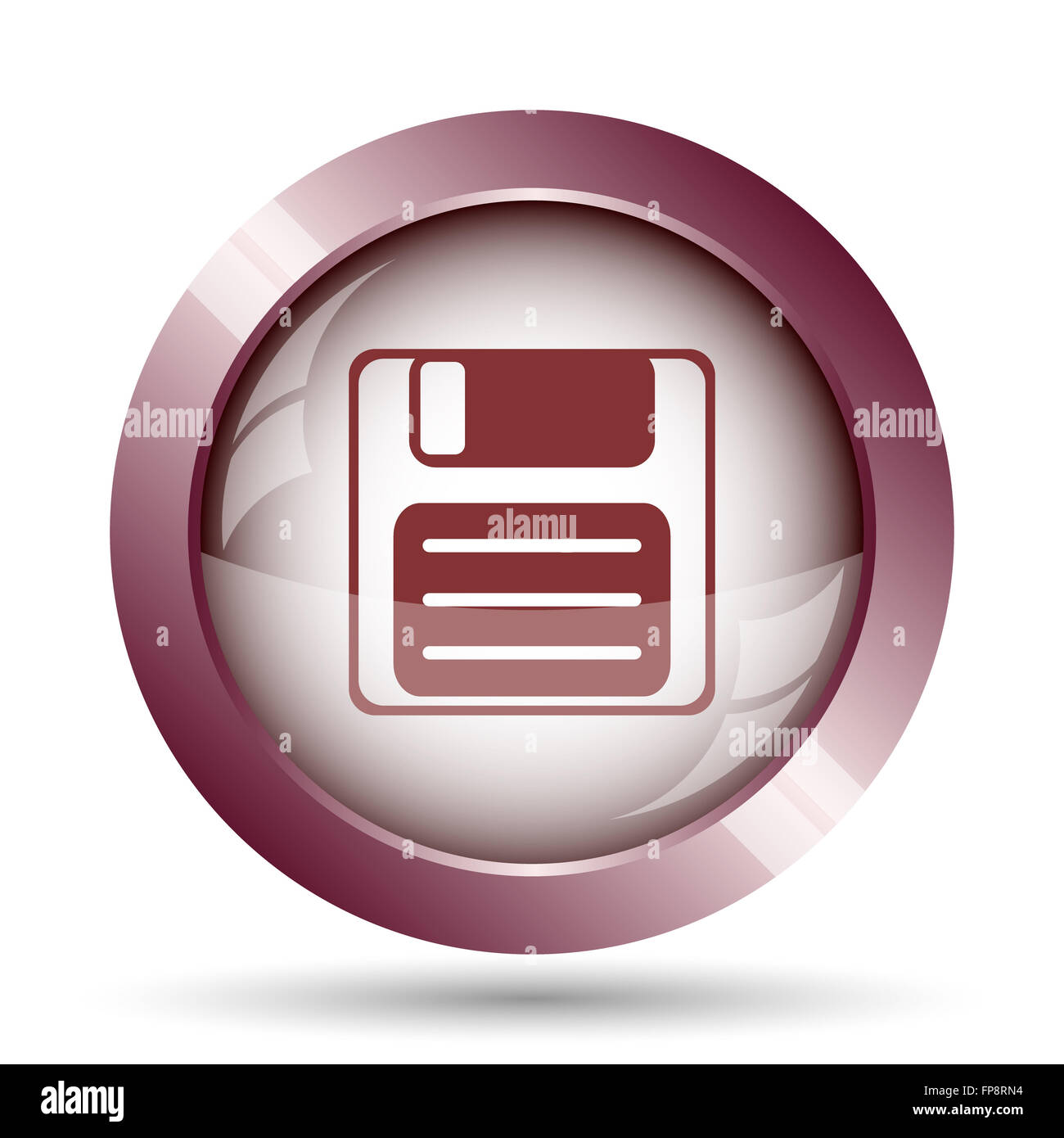 Save icon. Internet button on white background Stock Photo - Alamy