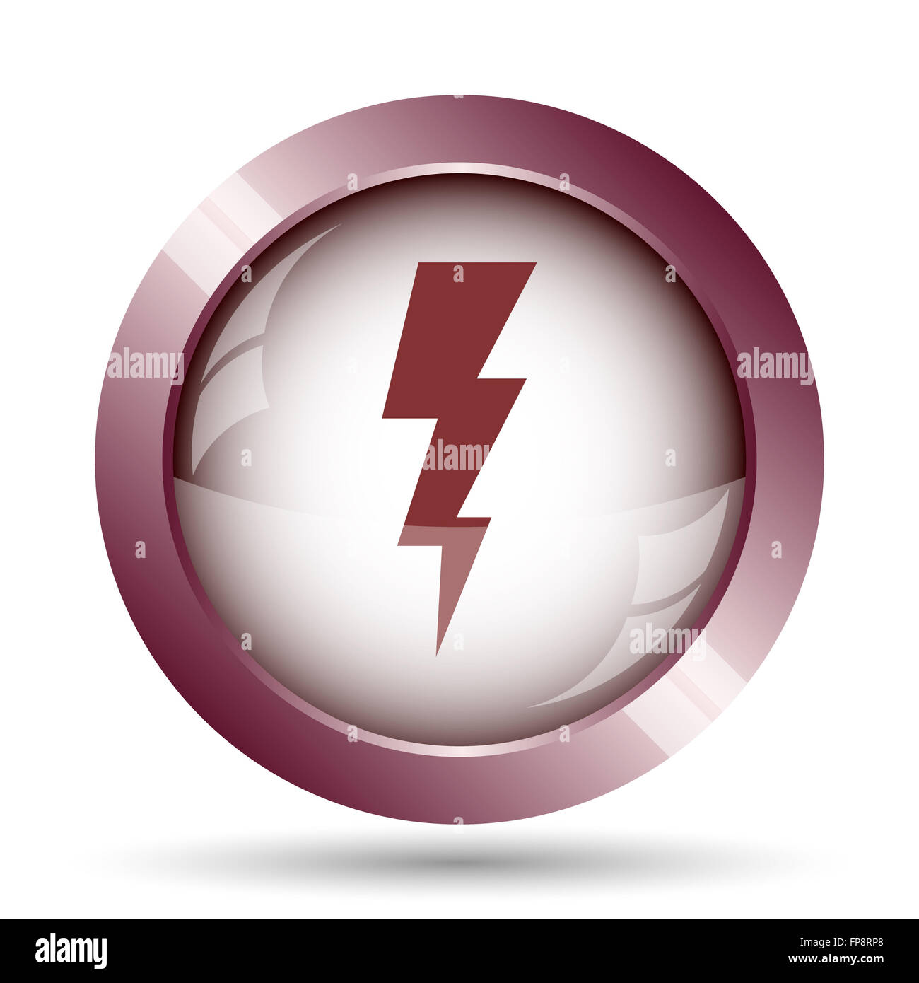 Lightning icon. Internet button on white background Stock Photo - Alamy