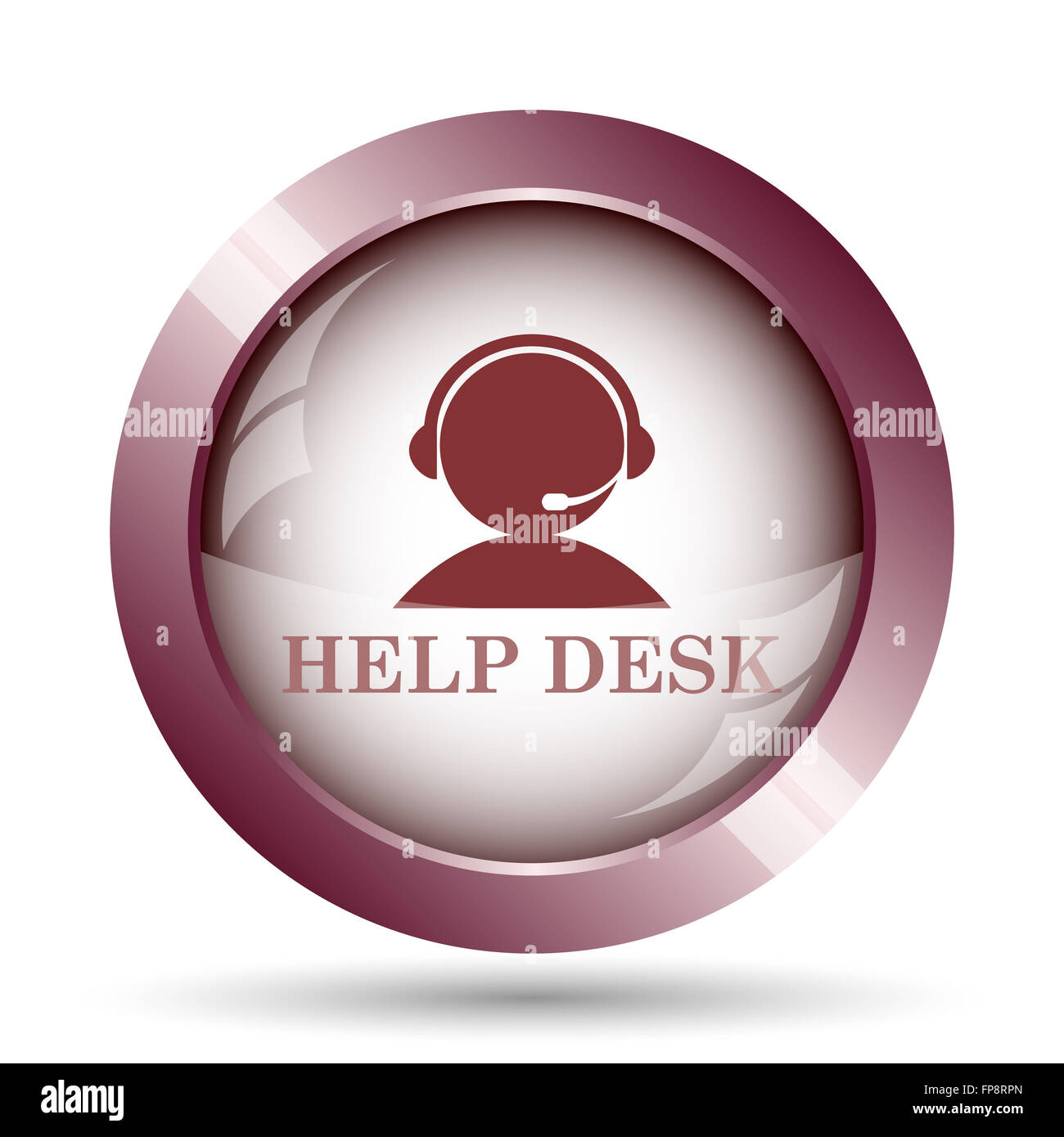 Helpdesk icon. Internet button on white background Stock Photo - Alamy