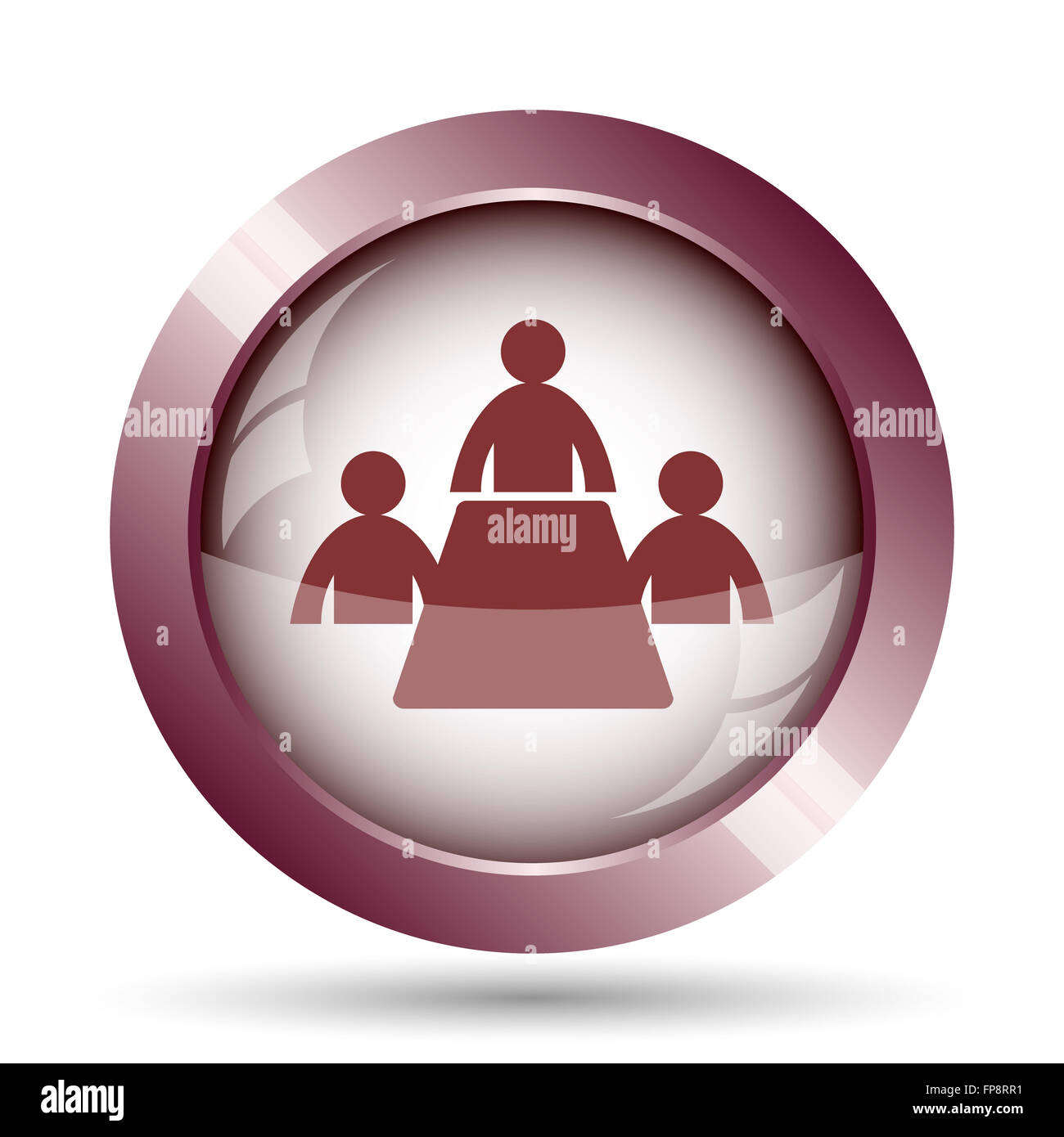 Meeting room icon. Internet button on white background Stock Photo - Alamy