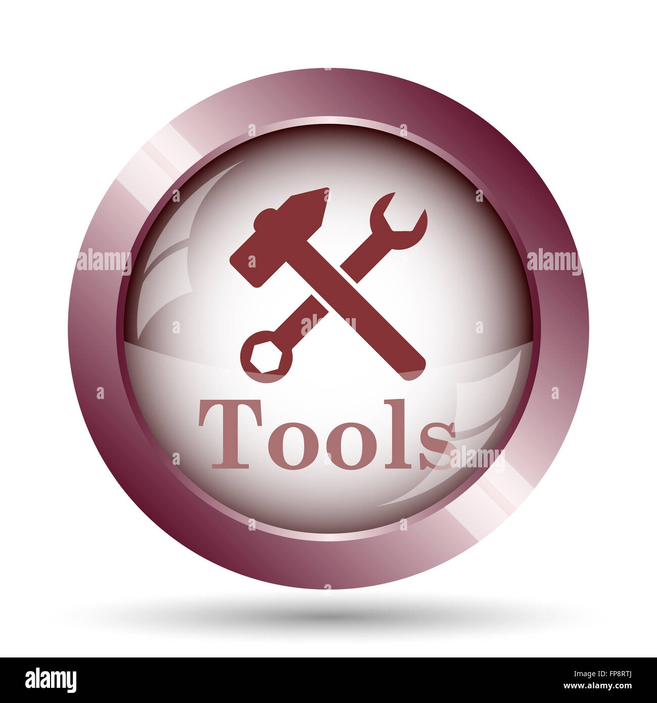 Tools icon. Internet button on white background Stock Photo - Alamy