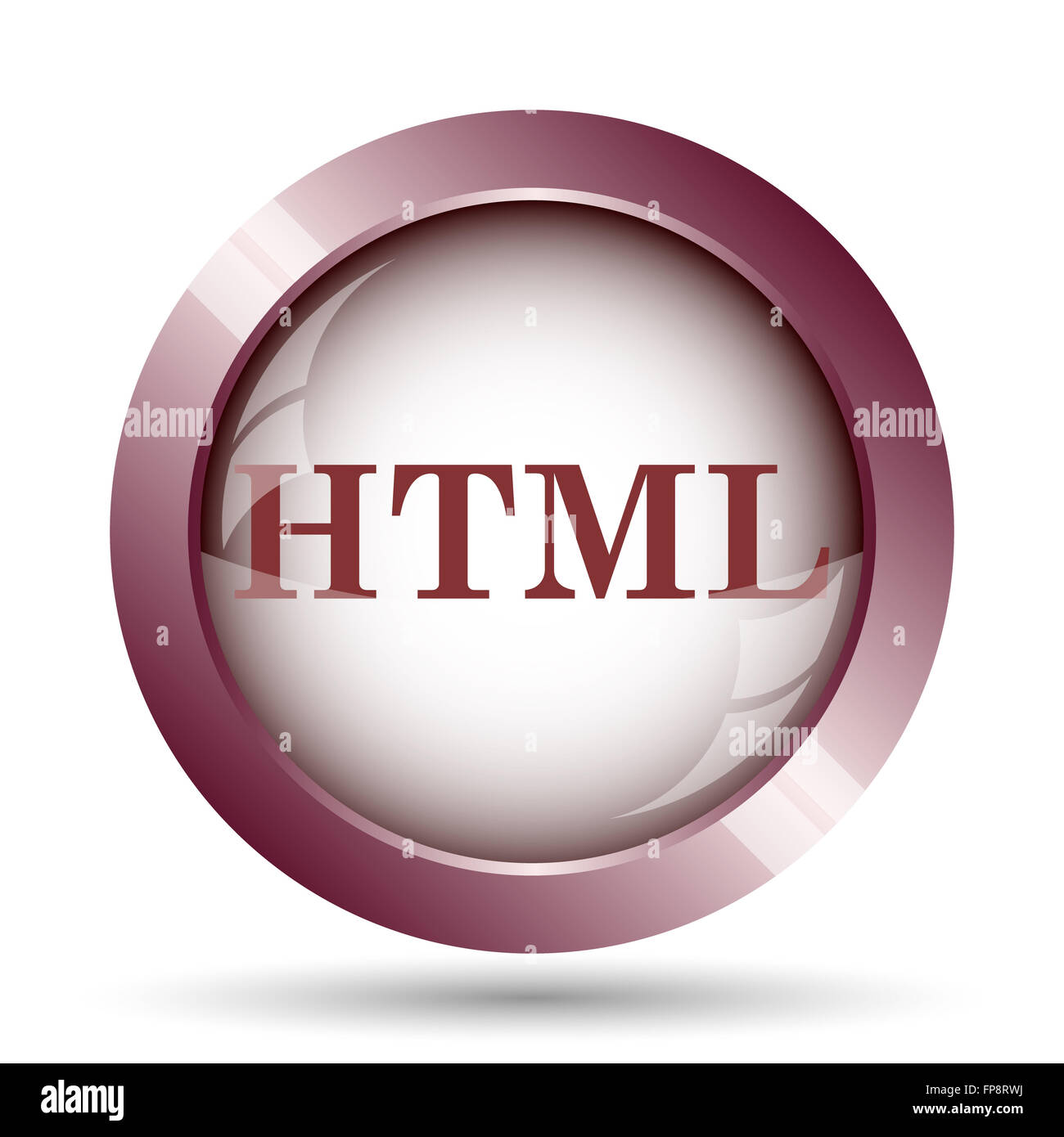 HTML icon. Internet button on white background Stock Photo - Alamy