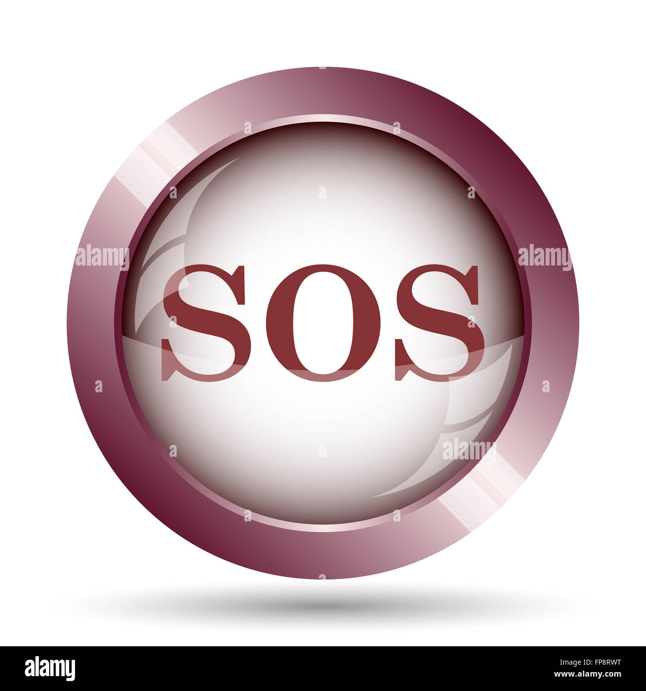 SOS icon. Internet button on white background Stock Photo - Alamy