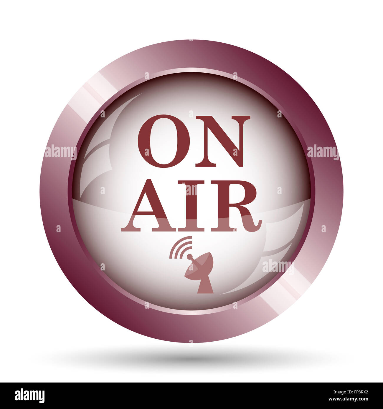 On air icon. Internet button on white background Stock Photo - Alamy