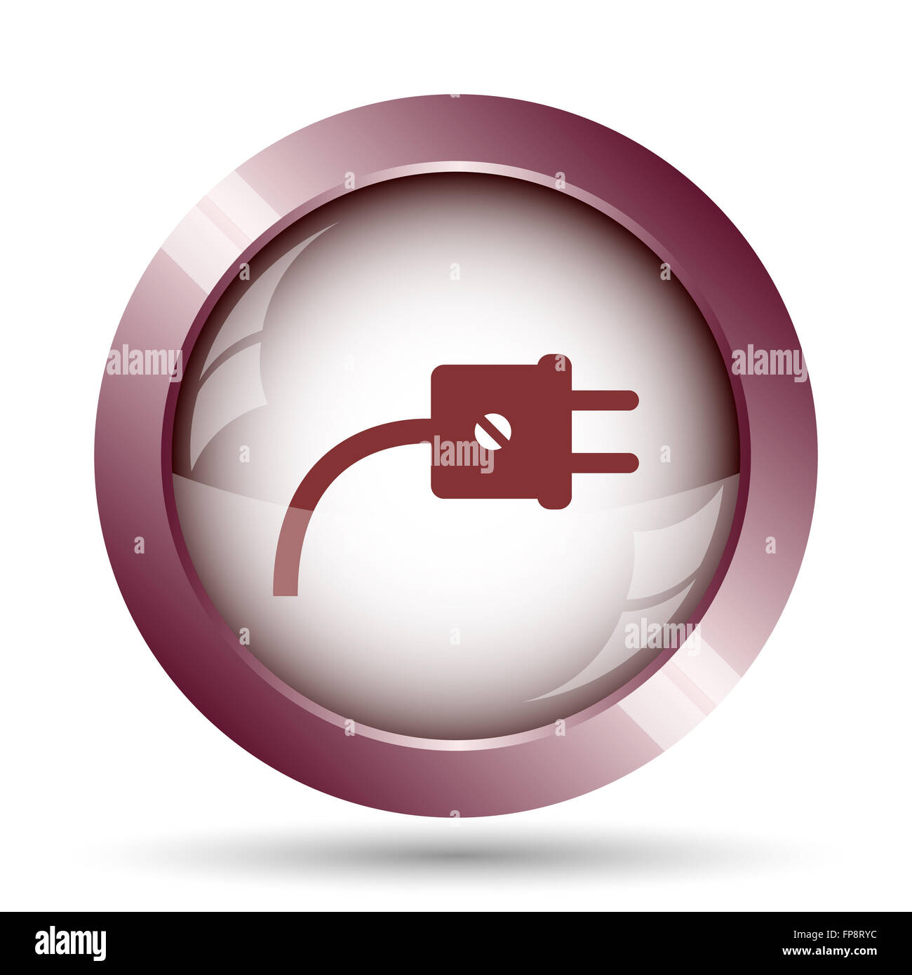 Plug icon. Internet button on white background Stock Photo - Alamy