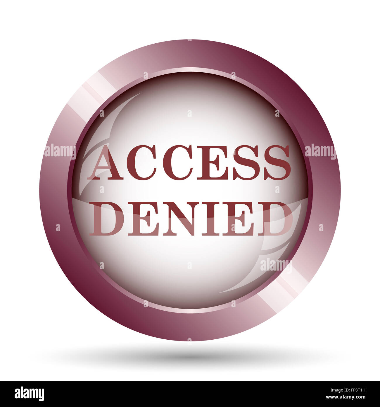 Access denied icon. Internet button on white background Stock Photo - Alamy