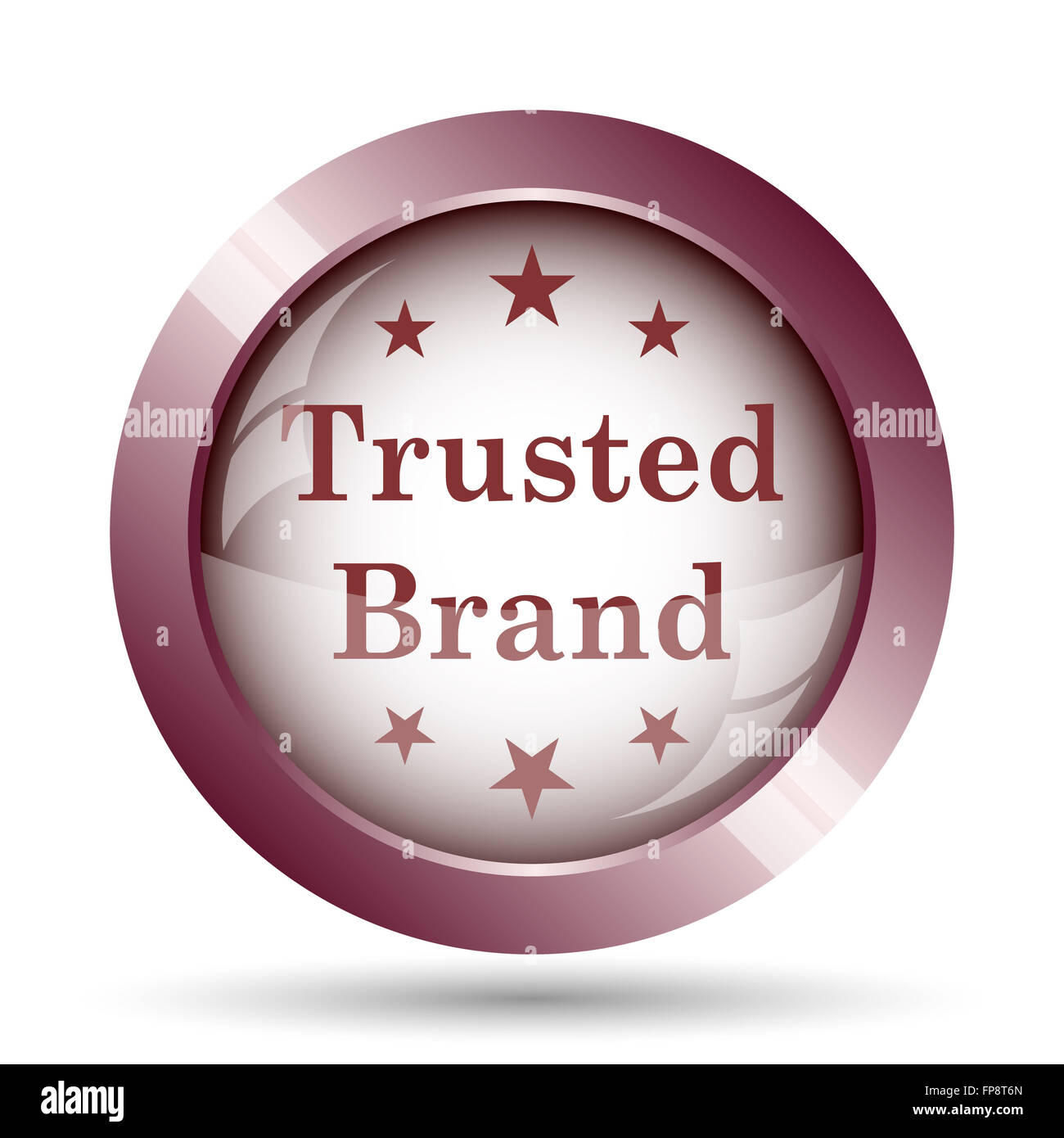 Trusted brand icon. Internet button on white background Stock Photo - Alamy