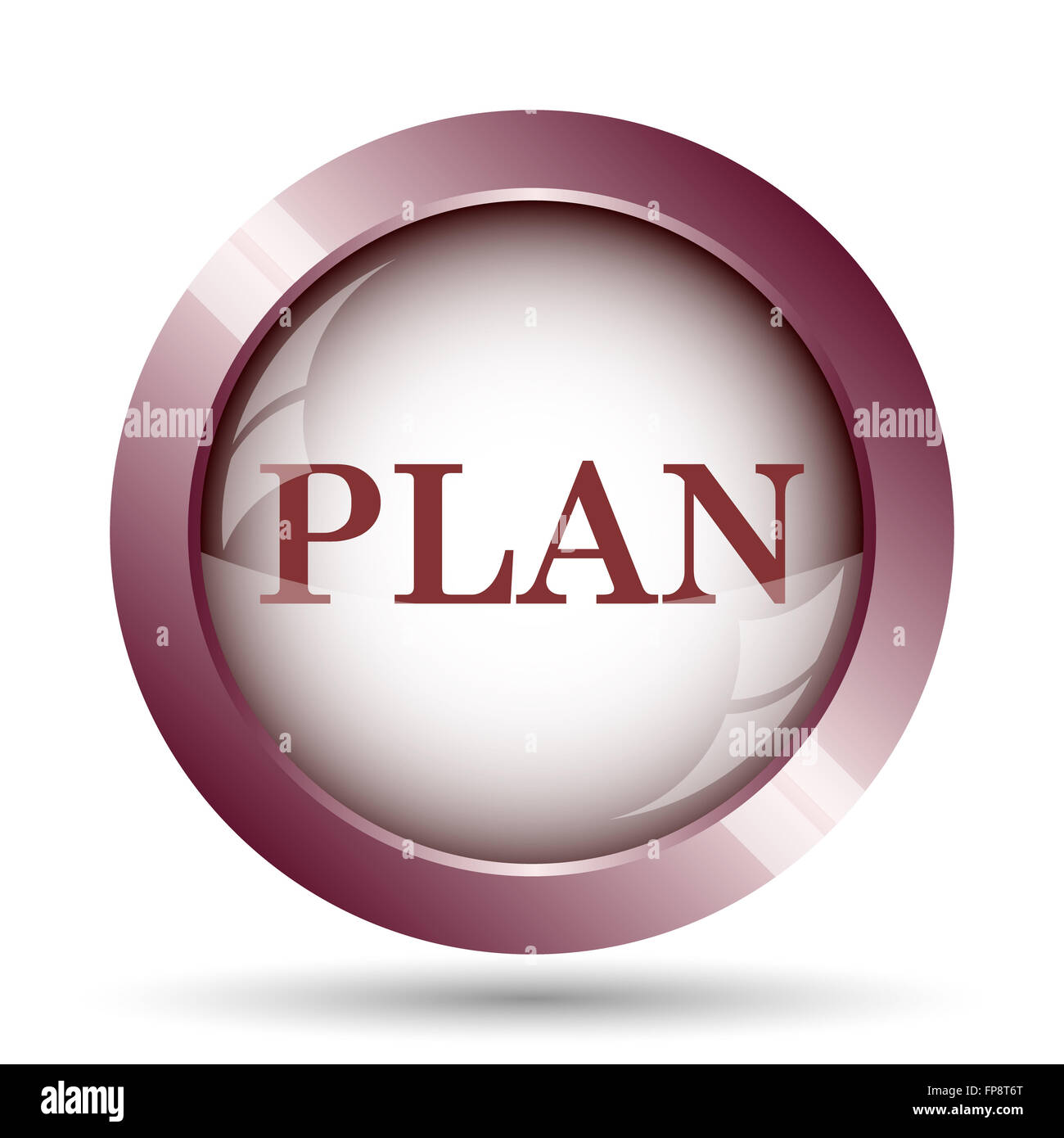Plan icon. Internet button on white background Stock Photo - Alamy