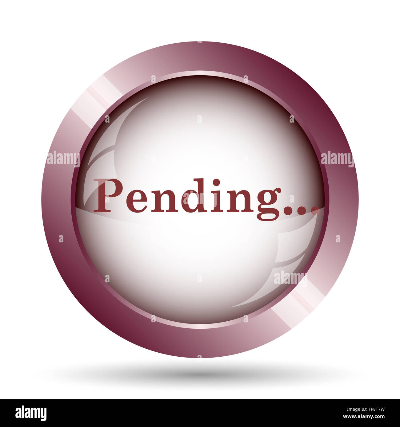 Pending icon. Internet button on white background Stock Photo - Alamy