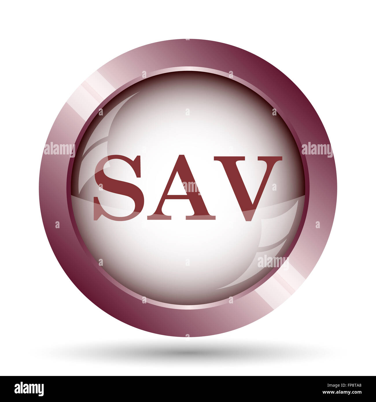 SAV icon. Internet button on white background Stock Photo - Alamy
