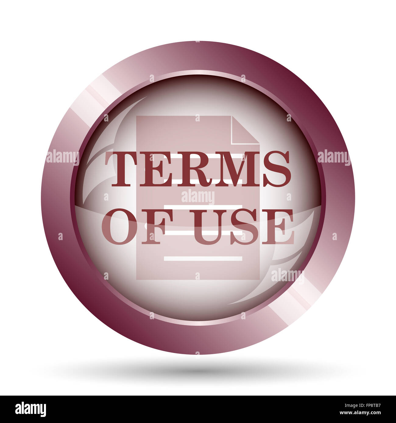 Terms of use icon. Internet button on white background Stock Photo - Alamy