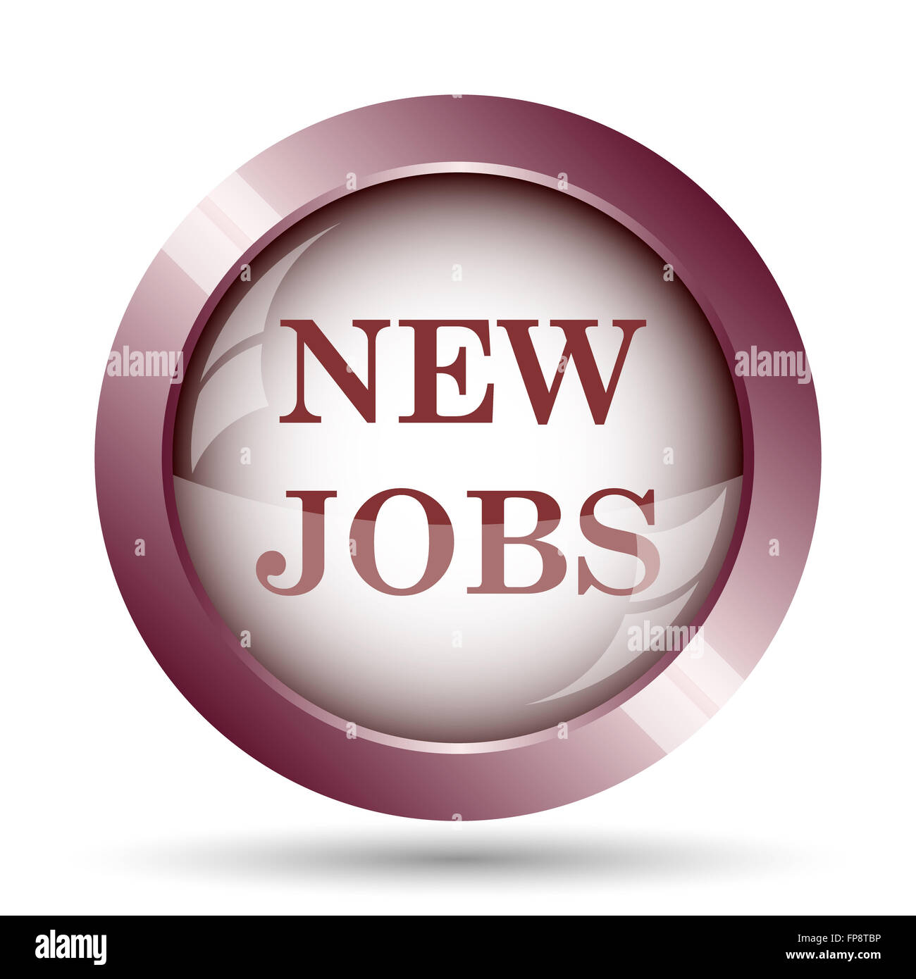 New jobs icon. Internet button on white background Stock Photo - Alamy