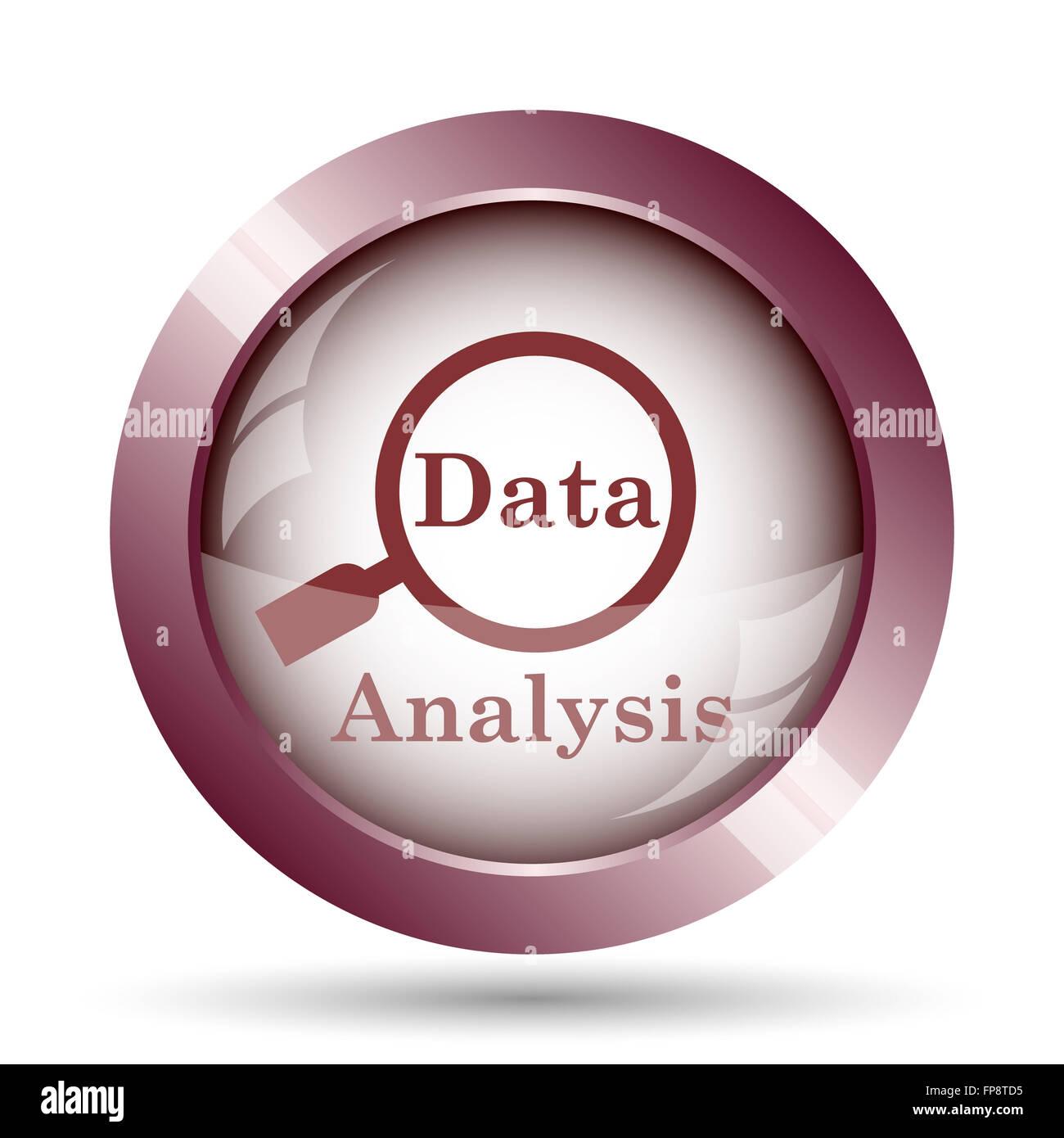 Data analysis icon. Internet button on white background Stock Photo - Alamy