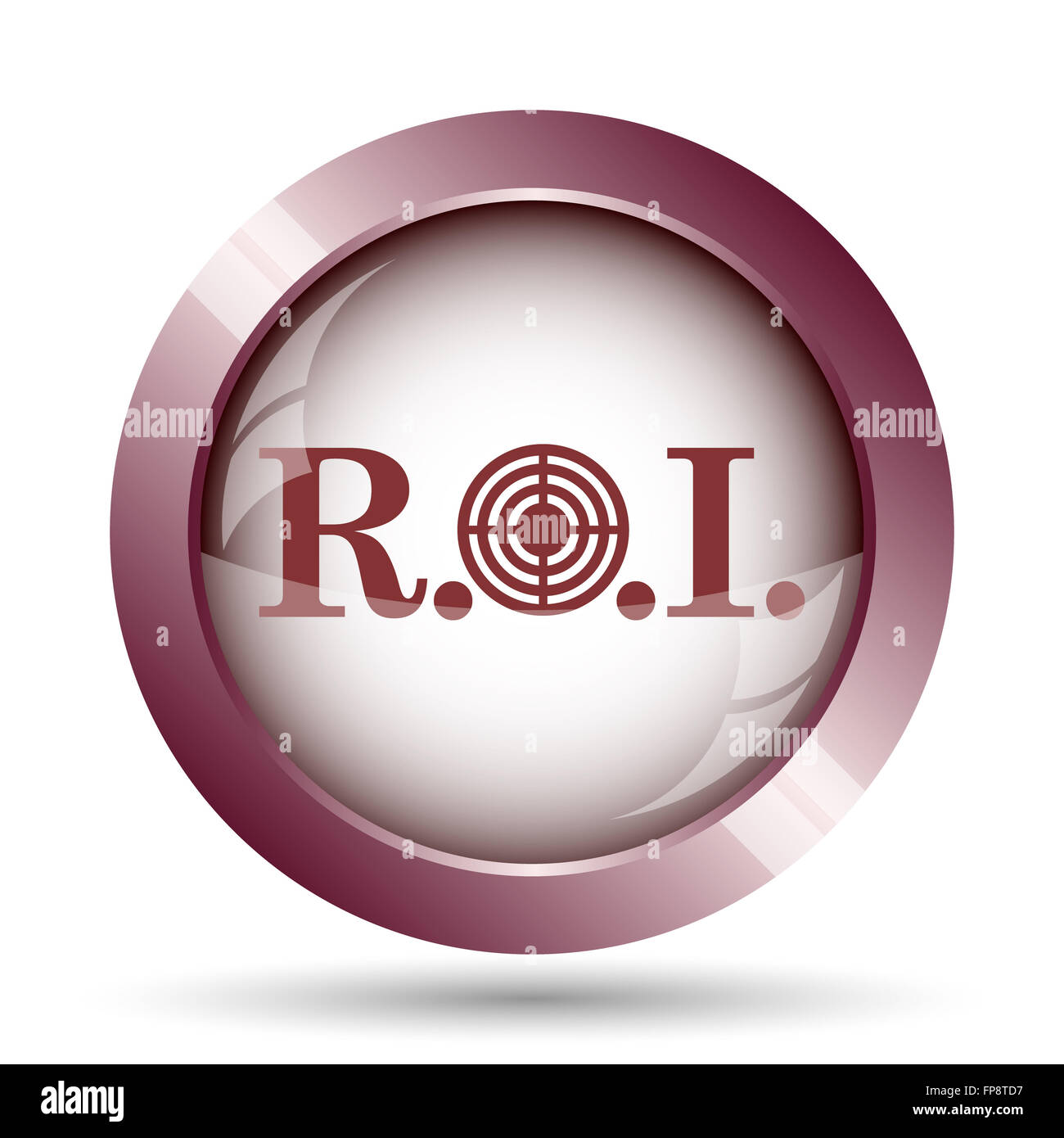 ROI icon. Internet button on white background Stock Photo - Alamy