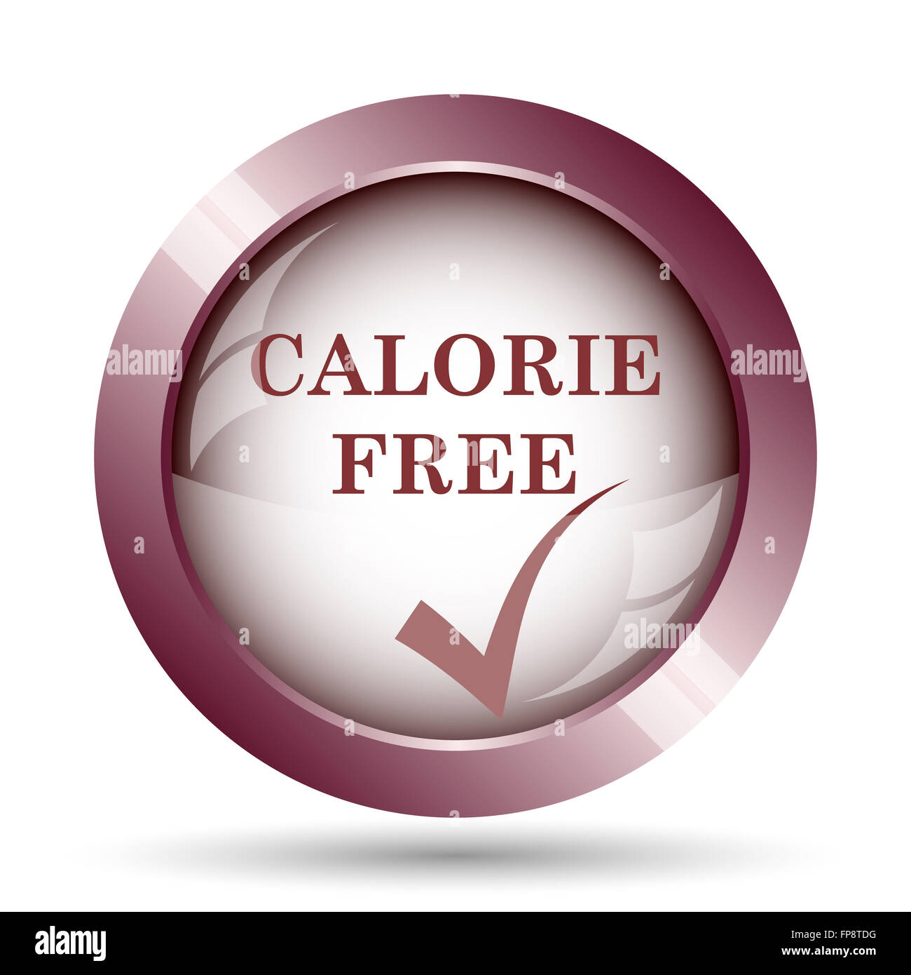 Calorie free icon. Internet button on white background Stock Photo - Alamy