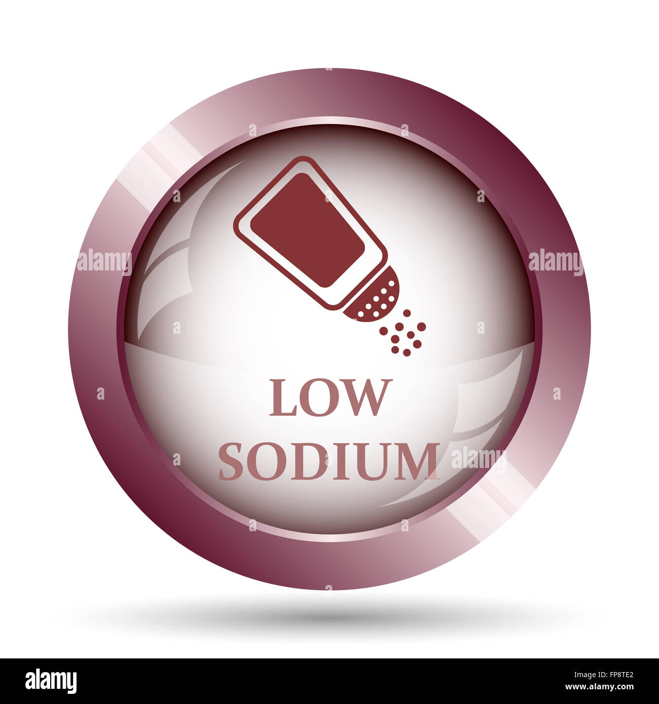 Low sodium icon. Internet button on white background Stock Photo - Alamy