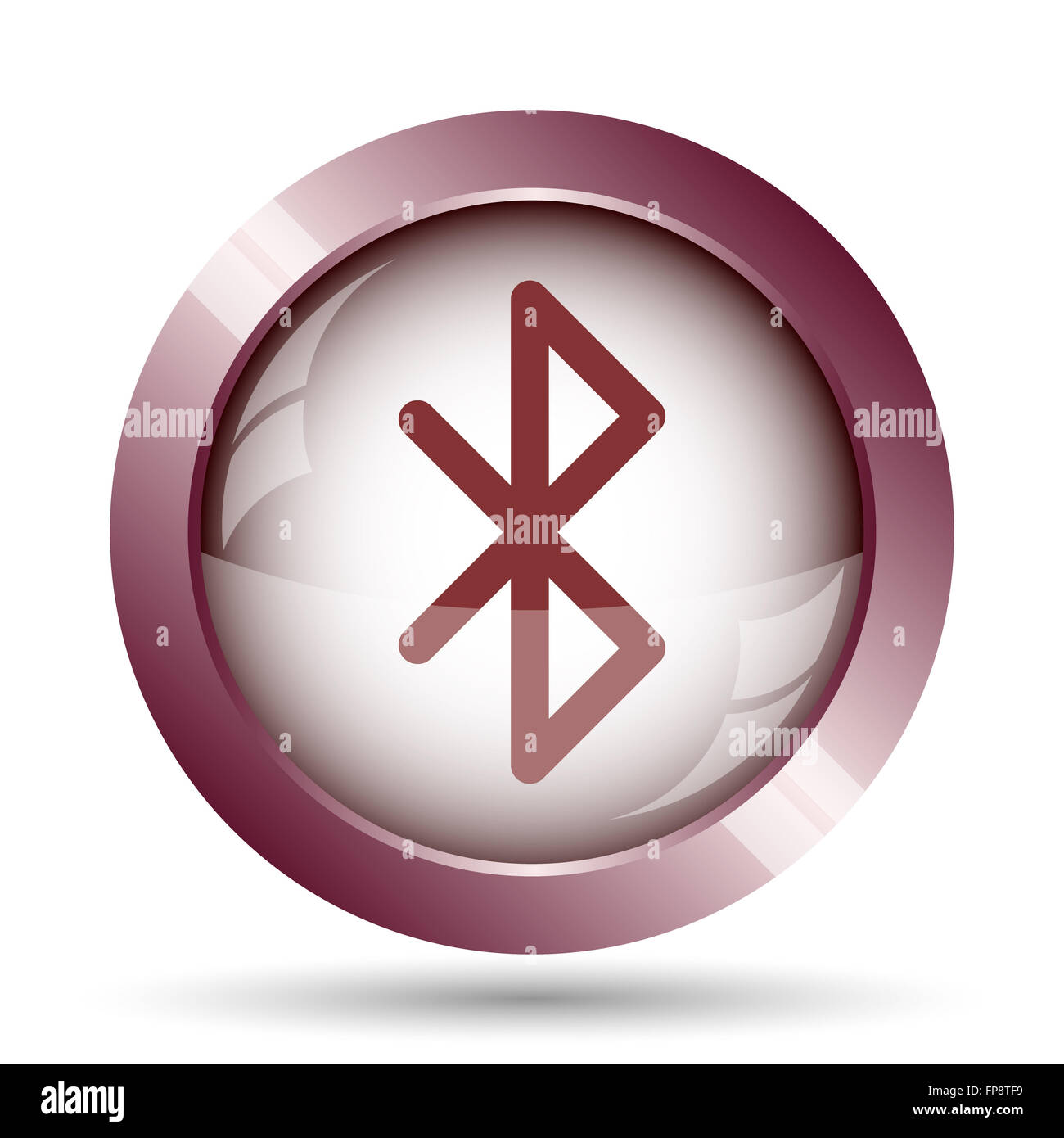 Bluetooth icon. Internet button on white background Stock Photo - Alamy