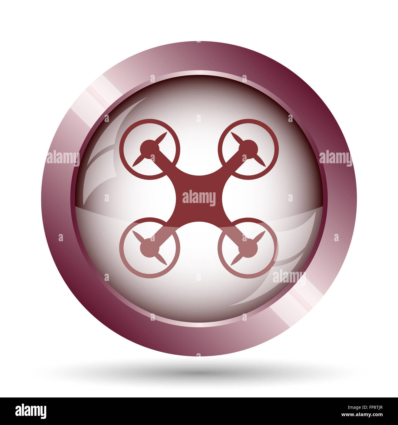 Drone icon. Internet button on white background Stock Photo - Alamy