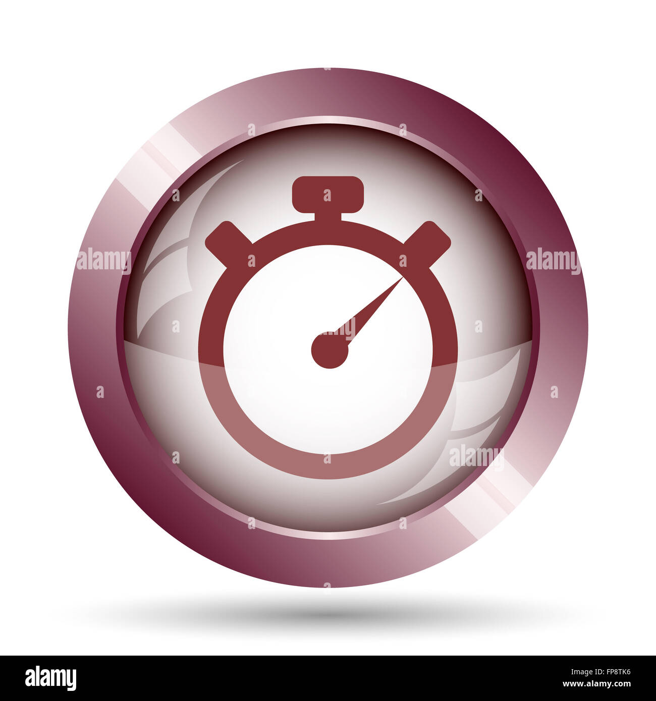 Timer icon. Internet button on white background Stock Photo - Alamy