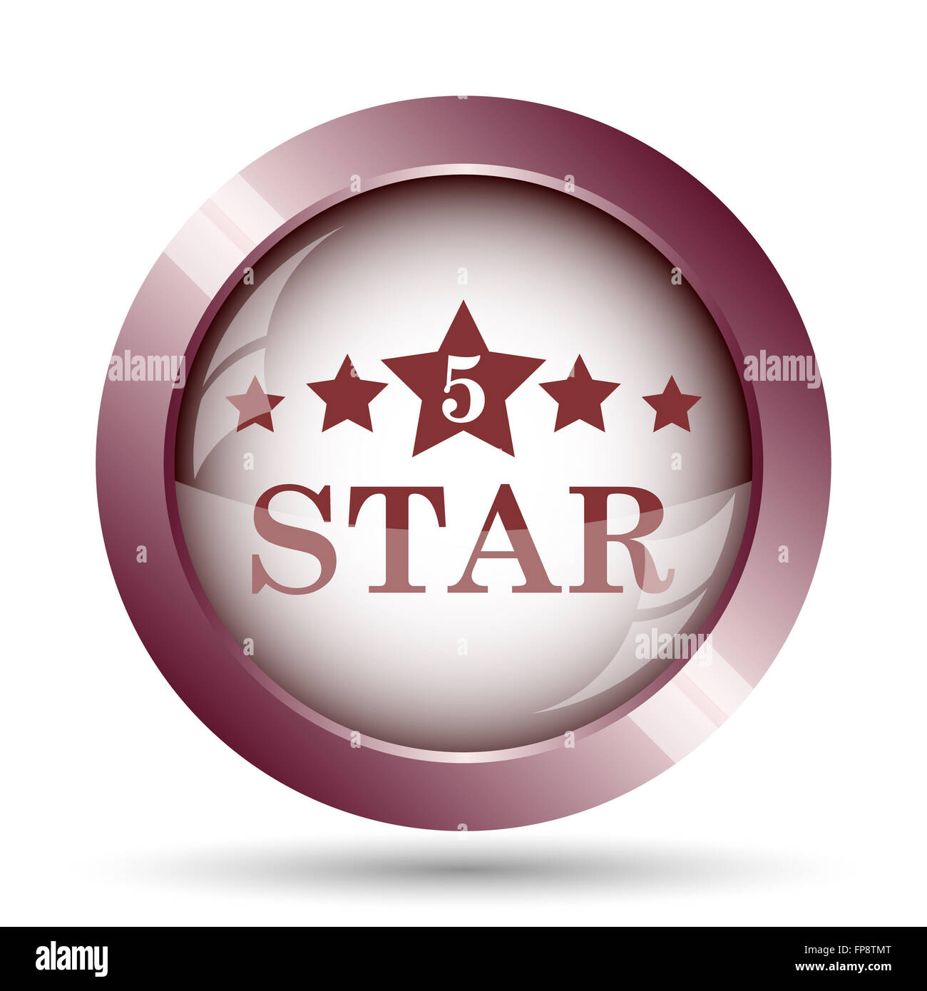 5 star icon. Internet button on white background Stock Photo - Alamy