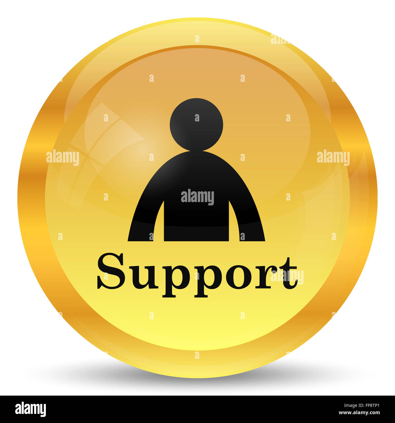 Support icon. Internet button on white background Stock Photo - Alamy