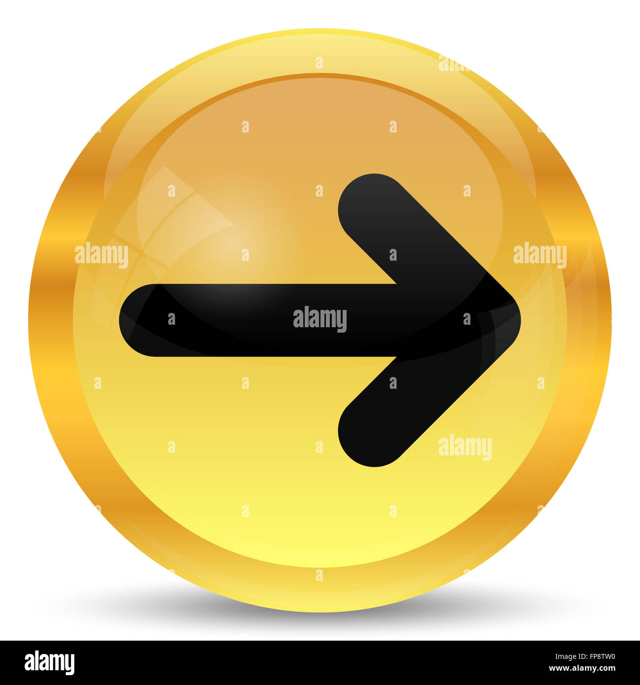 Right arrow icon. Internet button on white background Stock Photo - Alamy