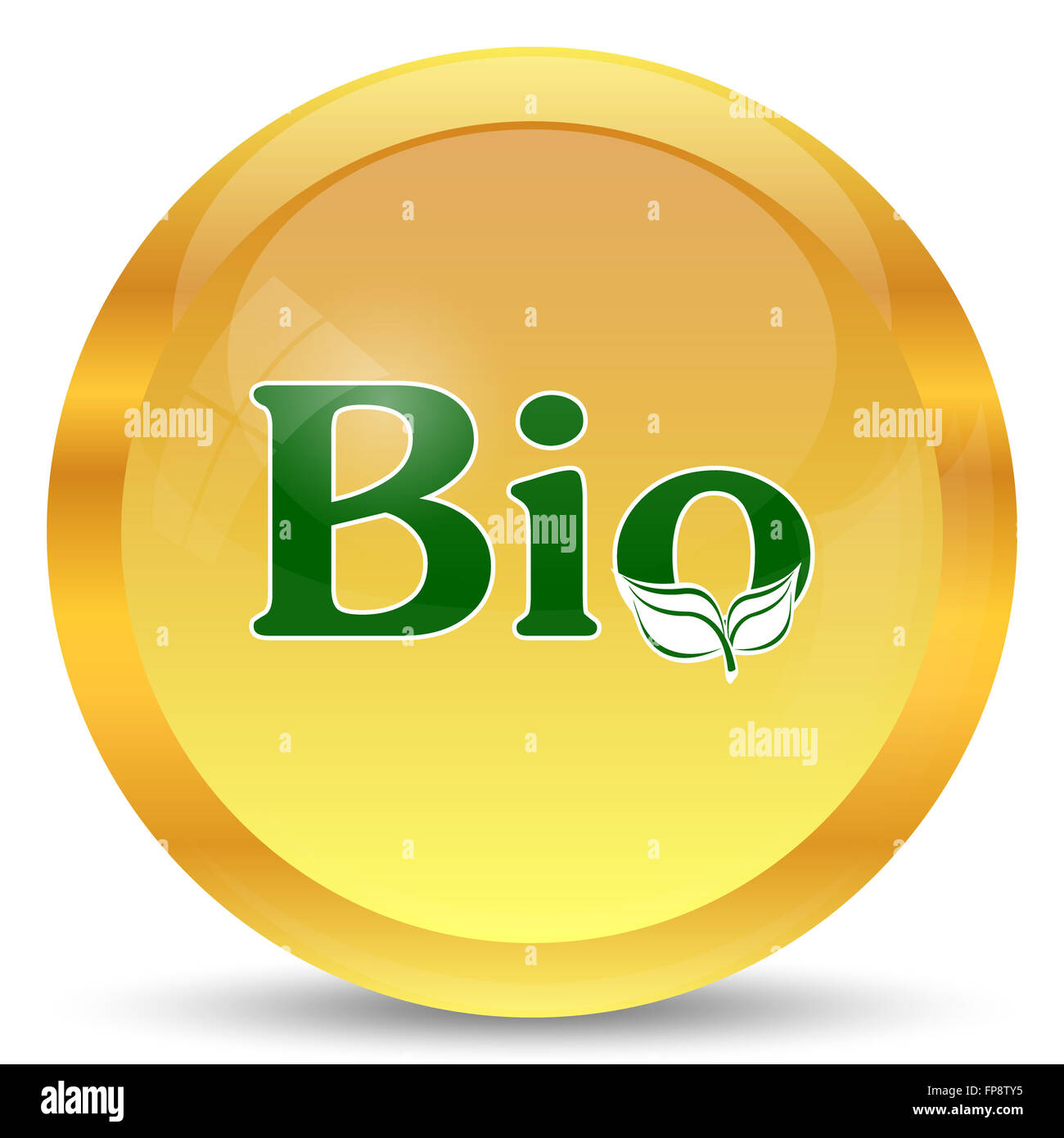 Bio icon. Internet button on white background Stock Photo - Alamy