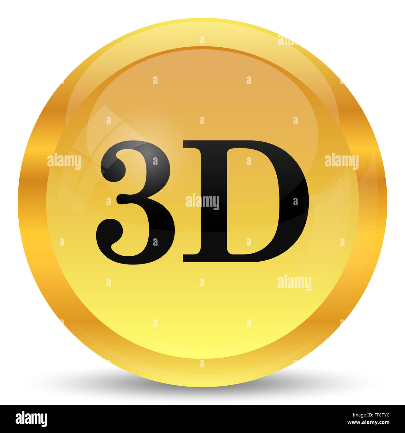 3D icon. Internet button on white background Stock Photo - Alamy