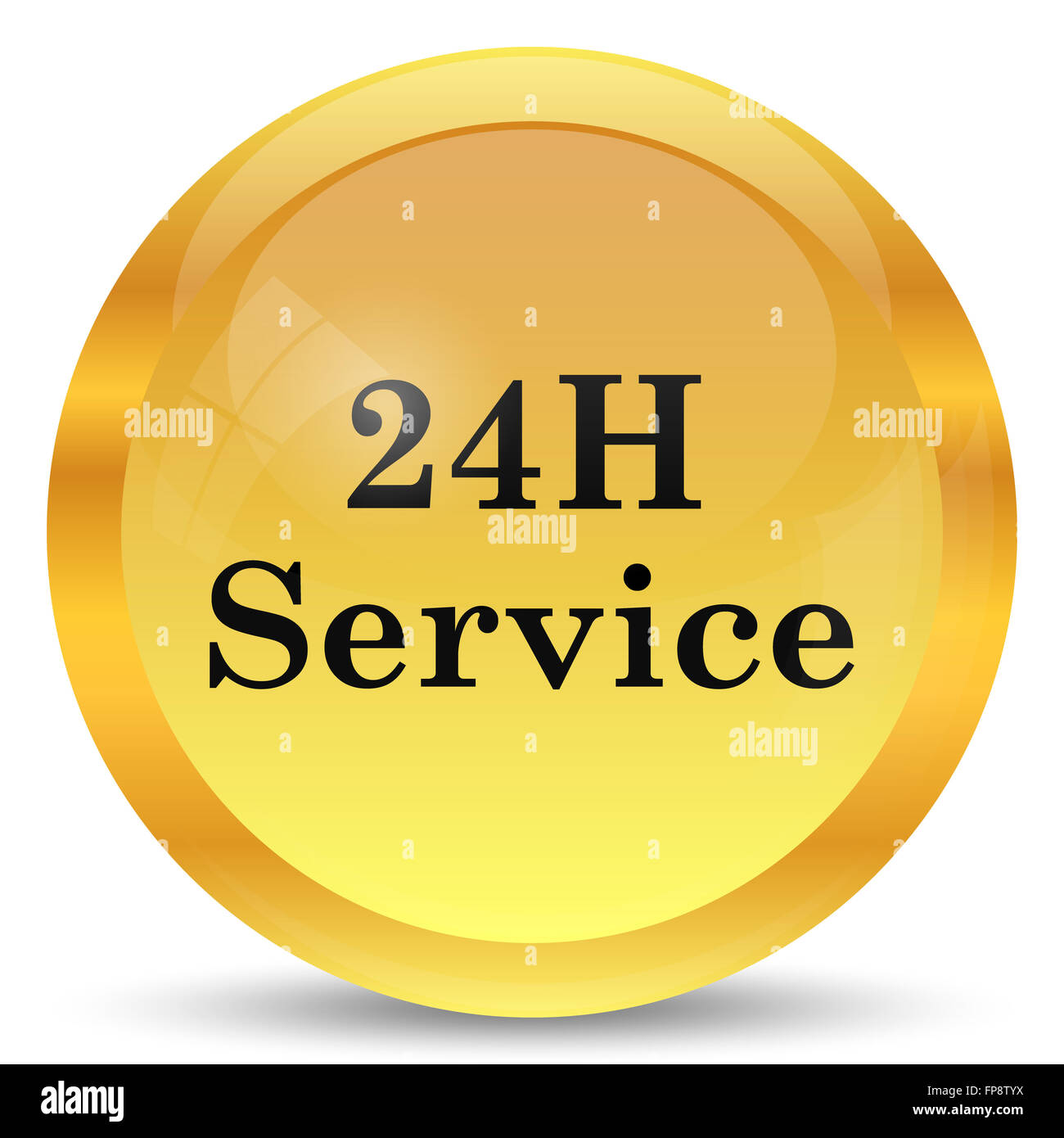 24H Service icon. Internet button on white background Stock Photo - Alamy