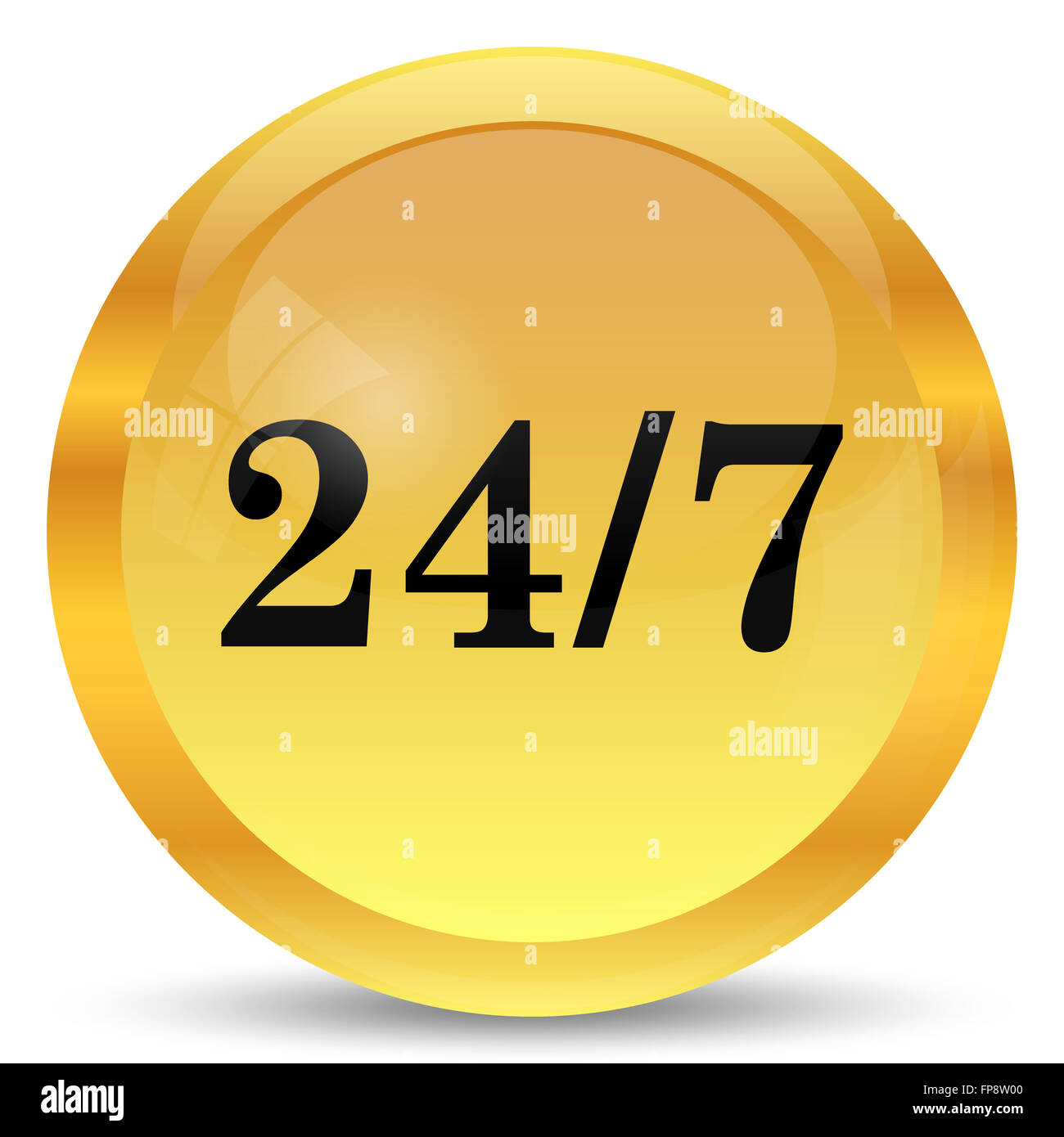 24 7 icon. Internet button on white background Stock Photo - Alamy