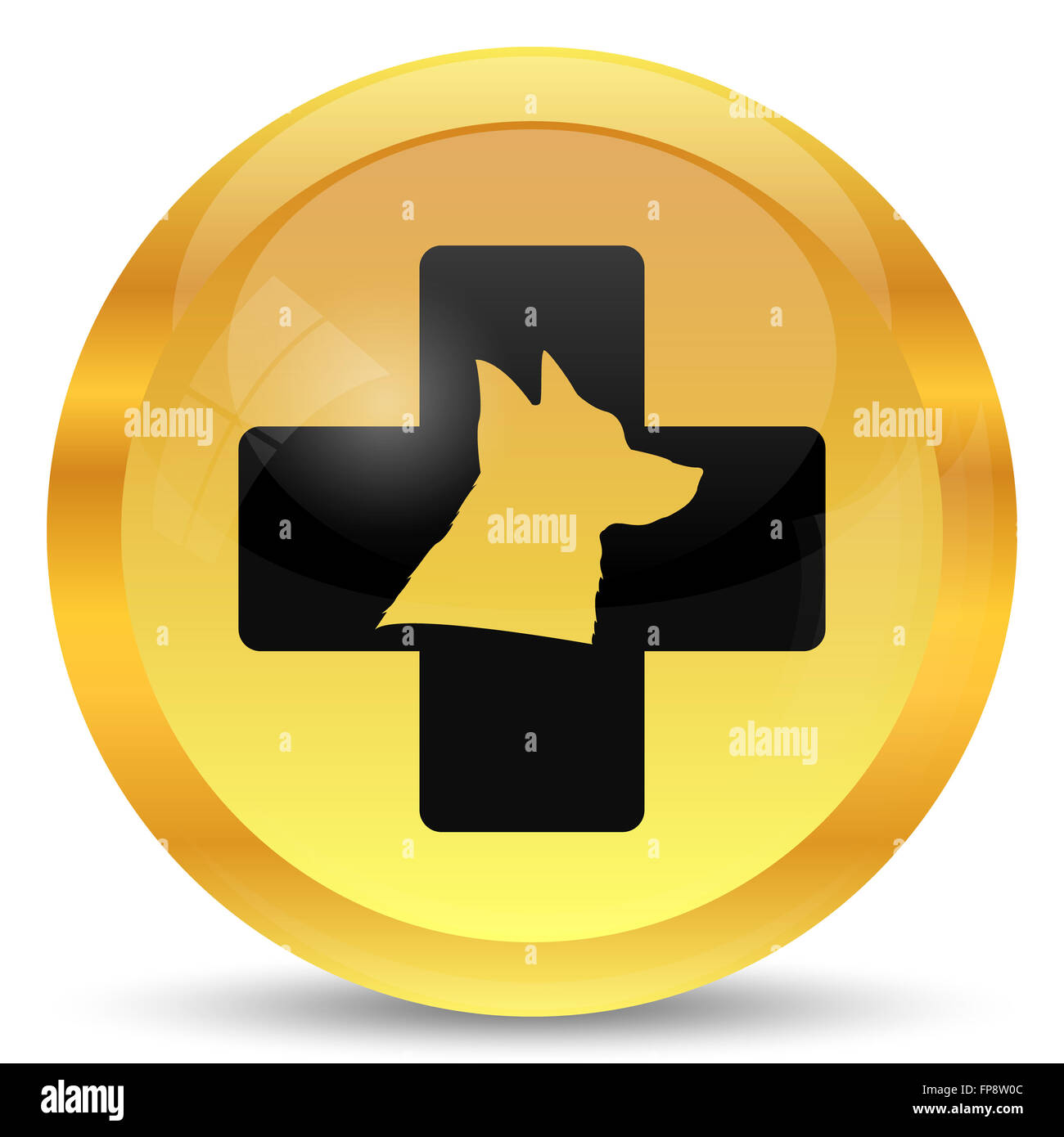Veterinary icon. Internet button on white background Stock Photo - Alamy