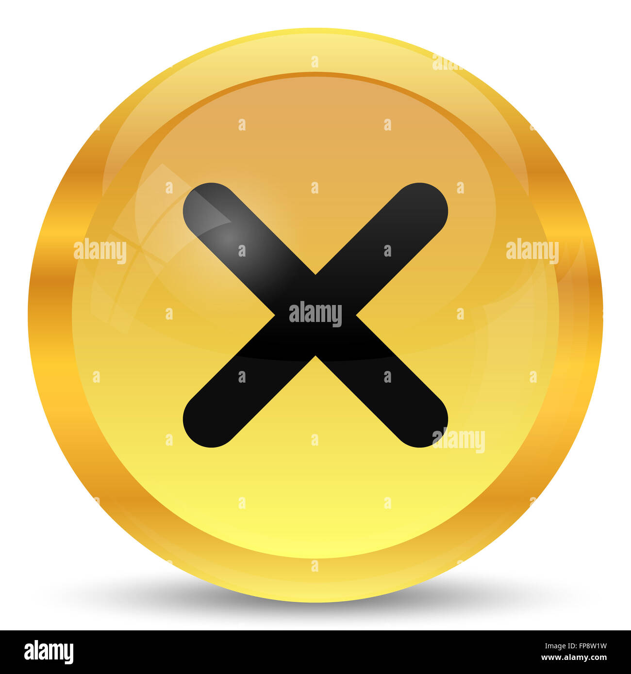 X close icon. Internet button on white background Stock Photo - Alamy