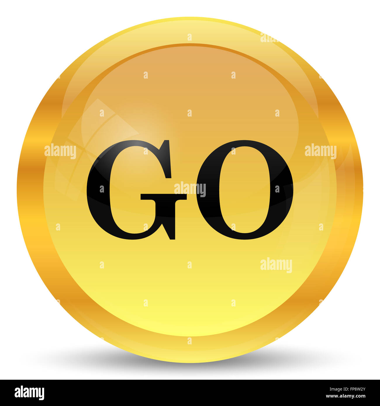 GO icon. Internet button on white background Stock Photo - Alamy