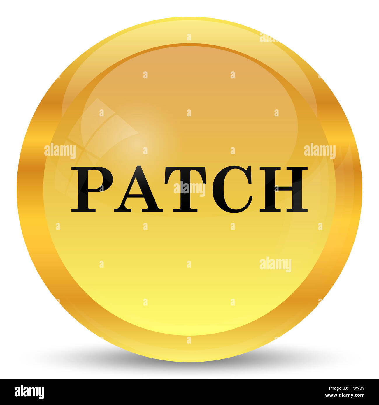 Patch icon. Internet button on white background Stock Photo - Alamy